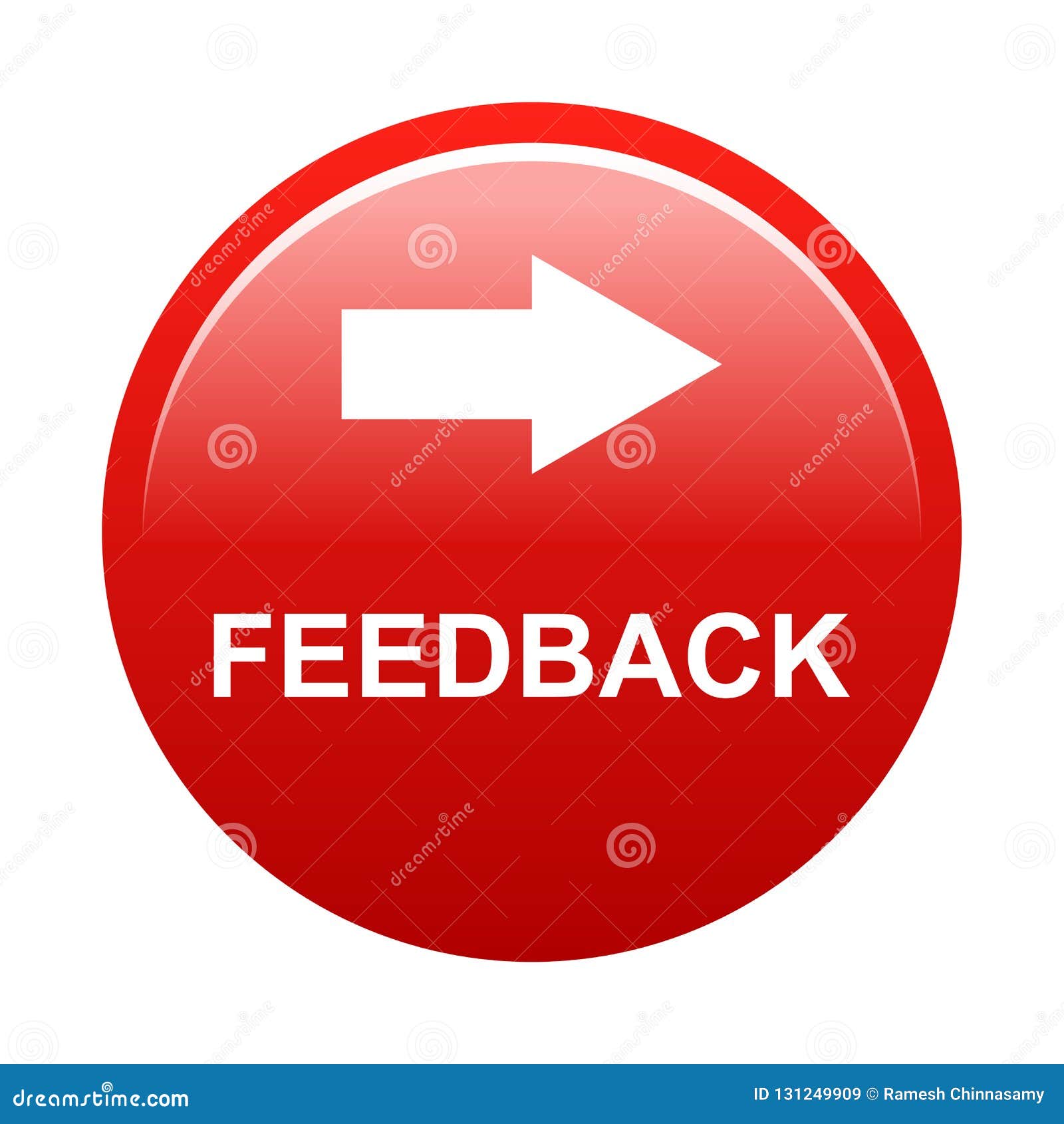 Feedback button stock vector. Illustration of ecommerce - 131249909