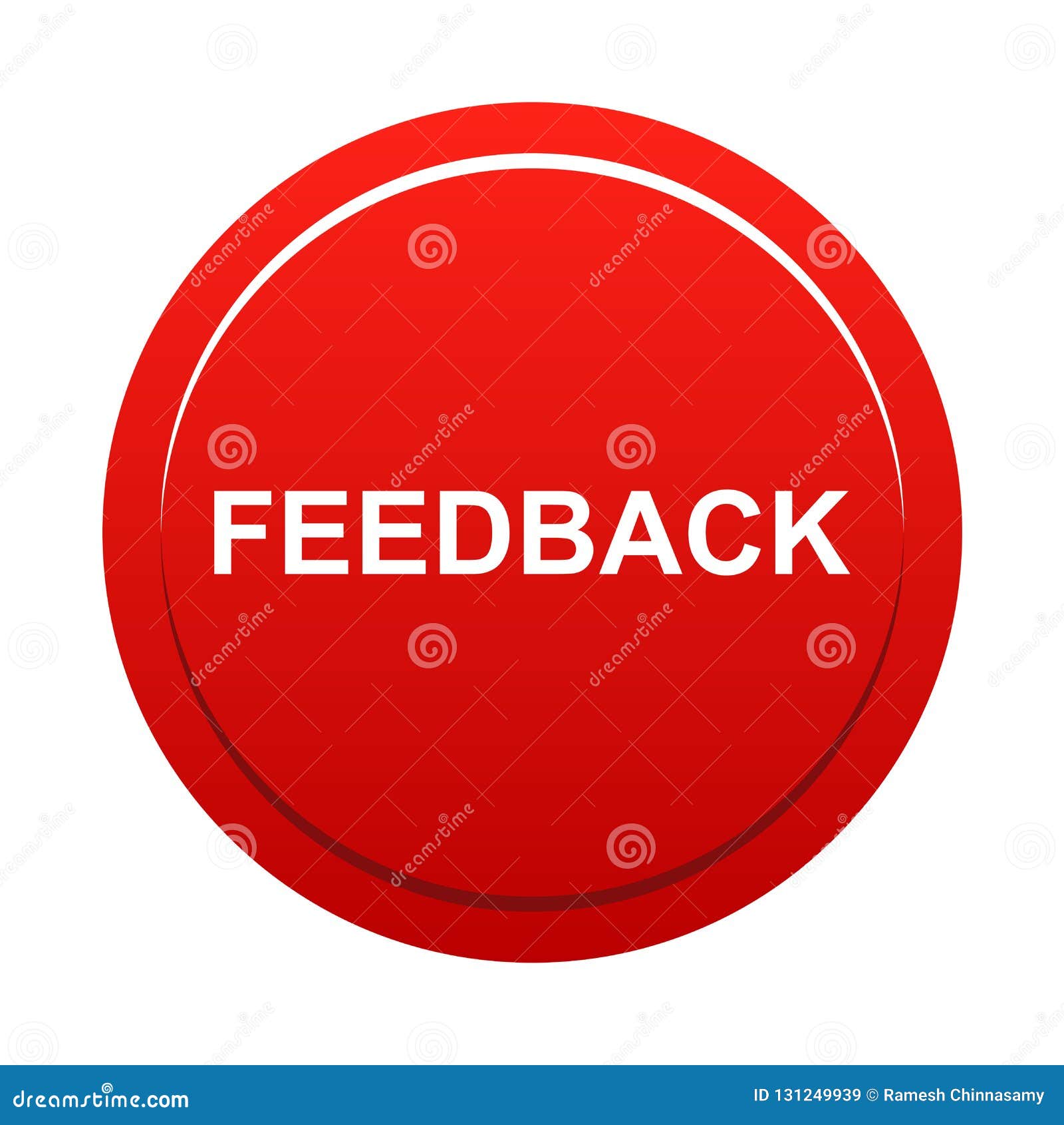 Feedback button stock vector. Illustration of buttons - 131249939