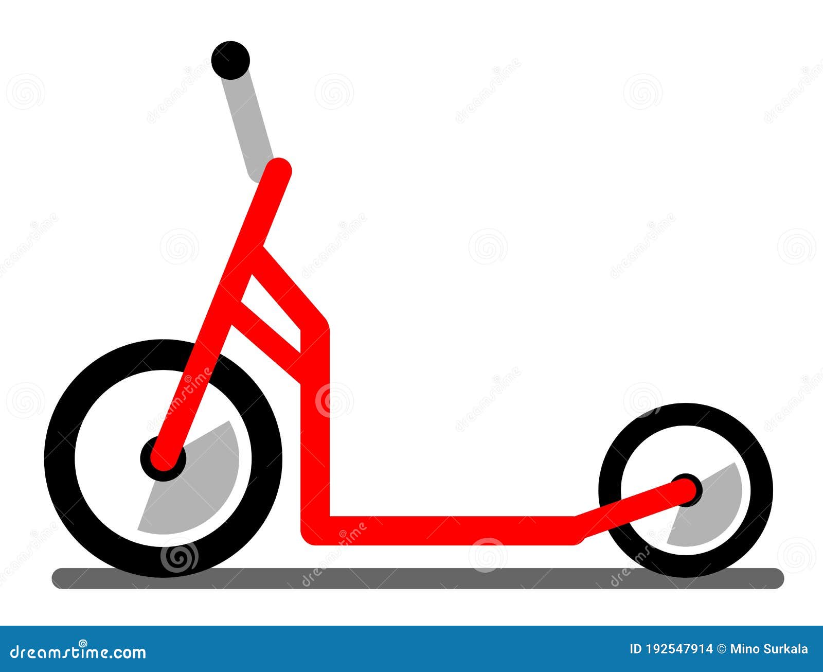 Simple Vector Illustration of a Red Scooter Which Can Be Used for ...