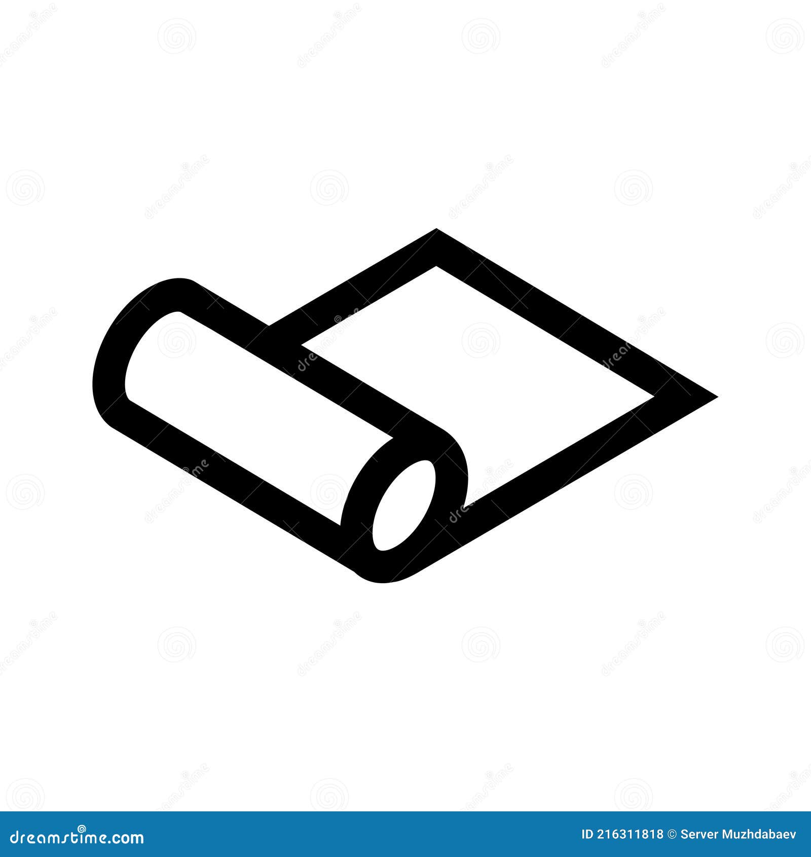 Simple Vector Illustration of a Roll with the Ability To Change. Stock ...