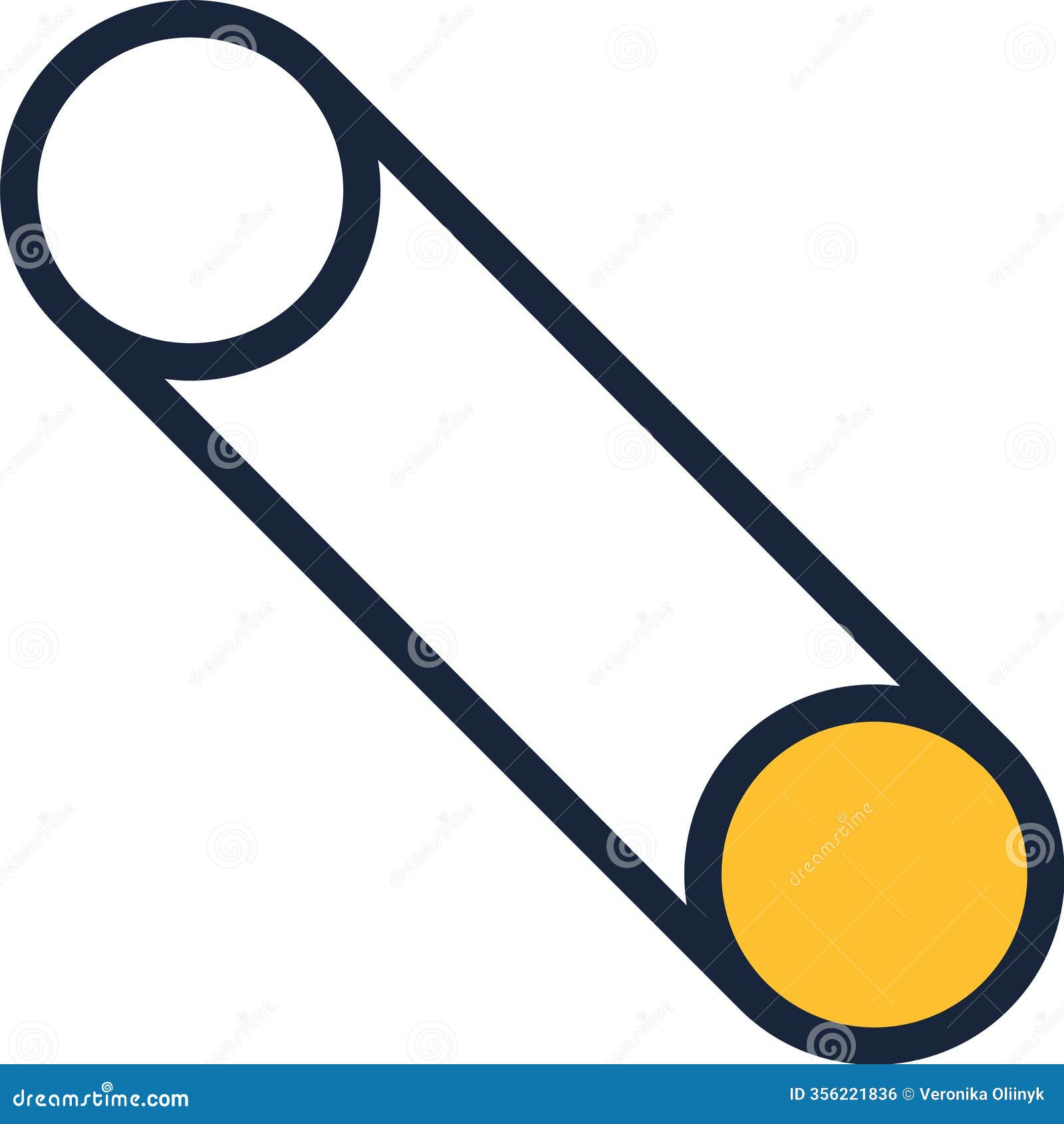 Simple Vector Illustration Of A Safety Pin, A Versatile Tool Used For ...