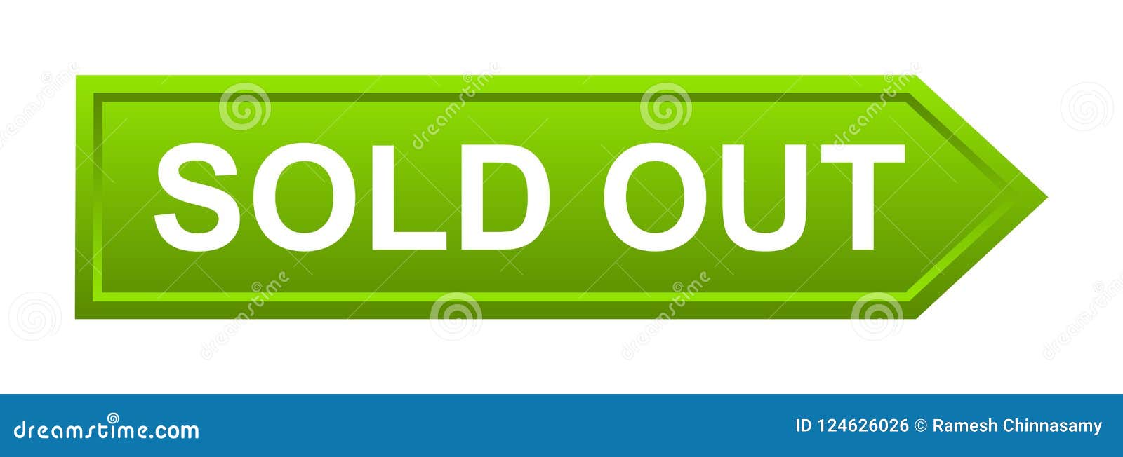 Sold out button stock vector. Illustration of business - 124626026