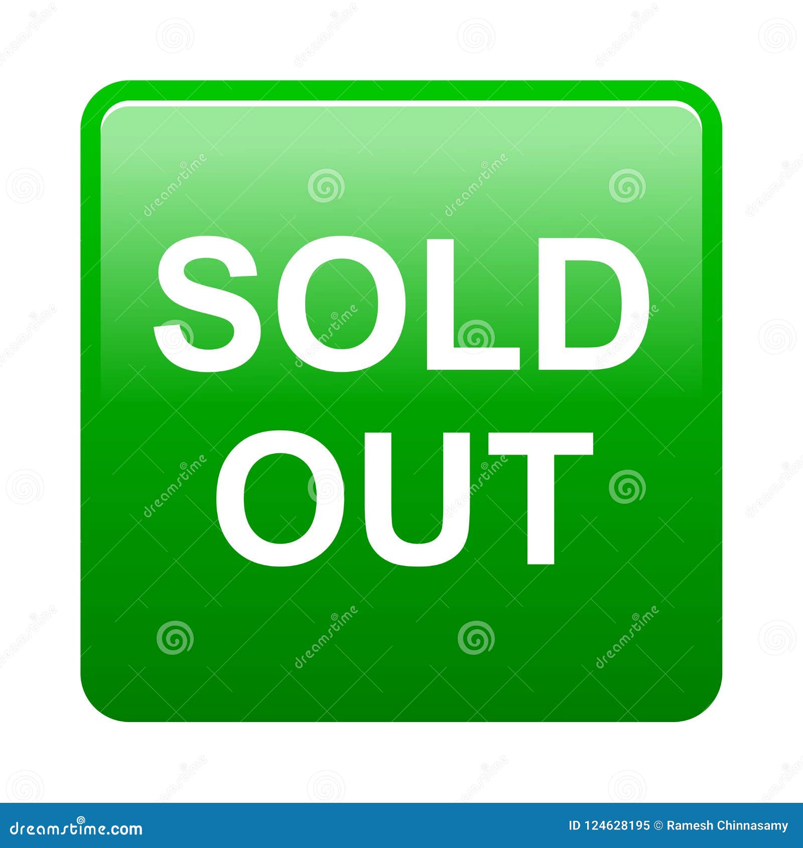 Sold out button stock vector. Illustration of button - 124628195