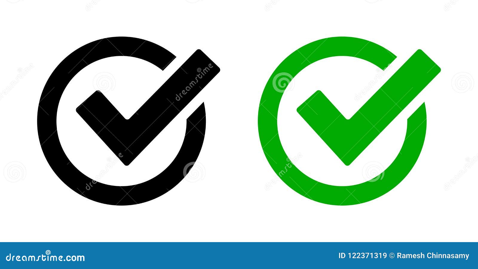 Tick Icon Vector Symbol, Checkmark Isolated On White Background. Check ...