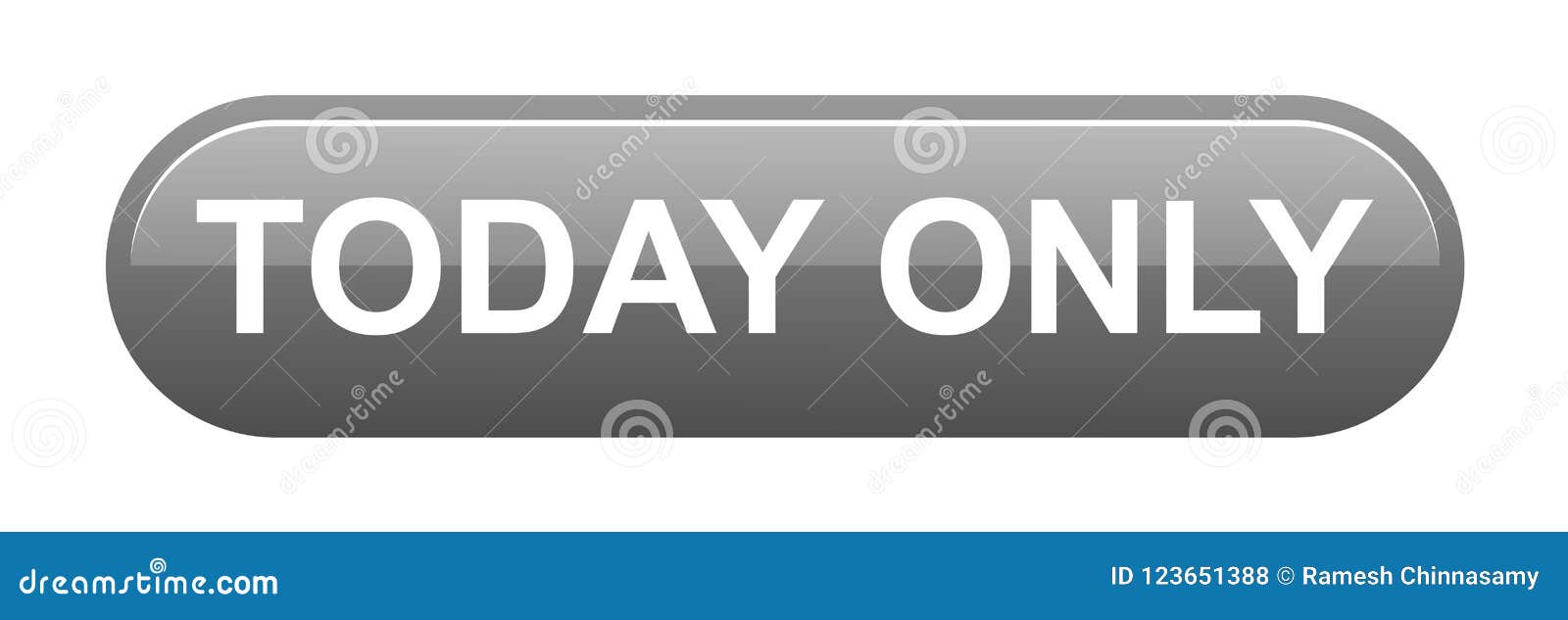 Today only button stock vector. Illustration of icon - 123651388