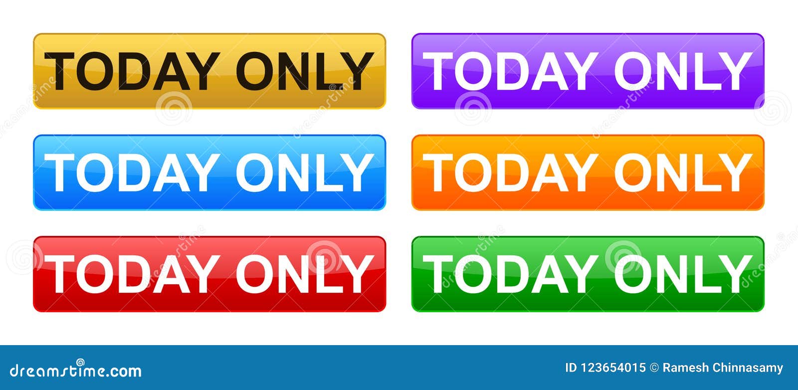 Today only button stock vector. Illustration of business - 123654015