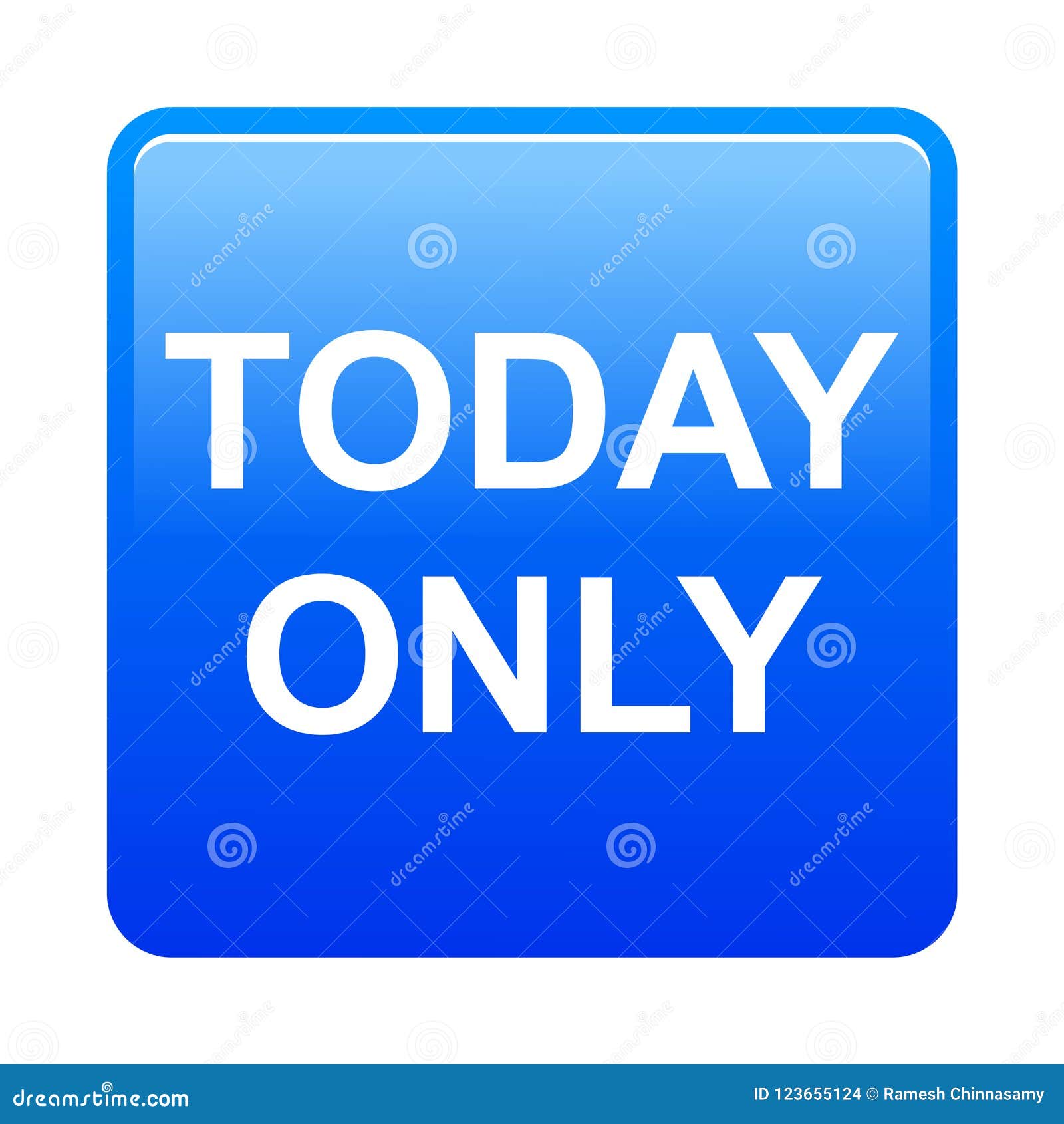 Today only button stock vector. Illustration of customer - 123655124