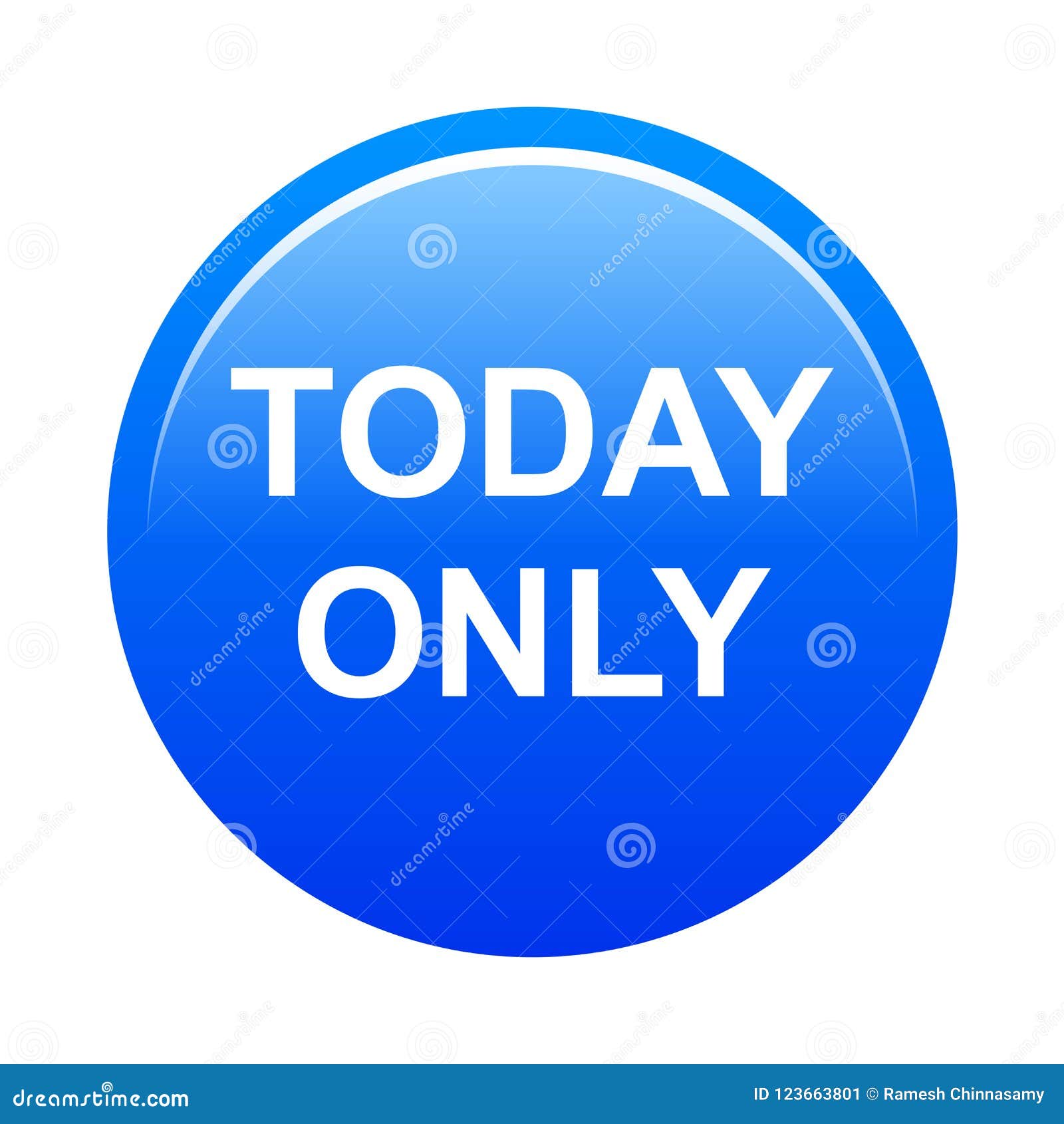 Today only button stock vector. Illustration of clip - 123663801