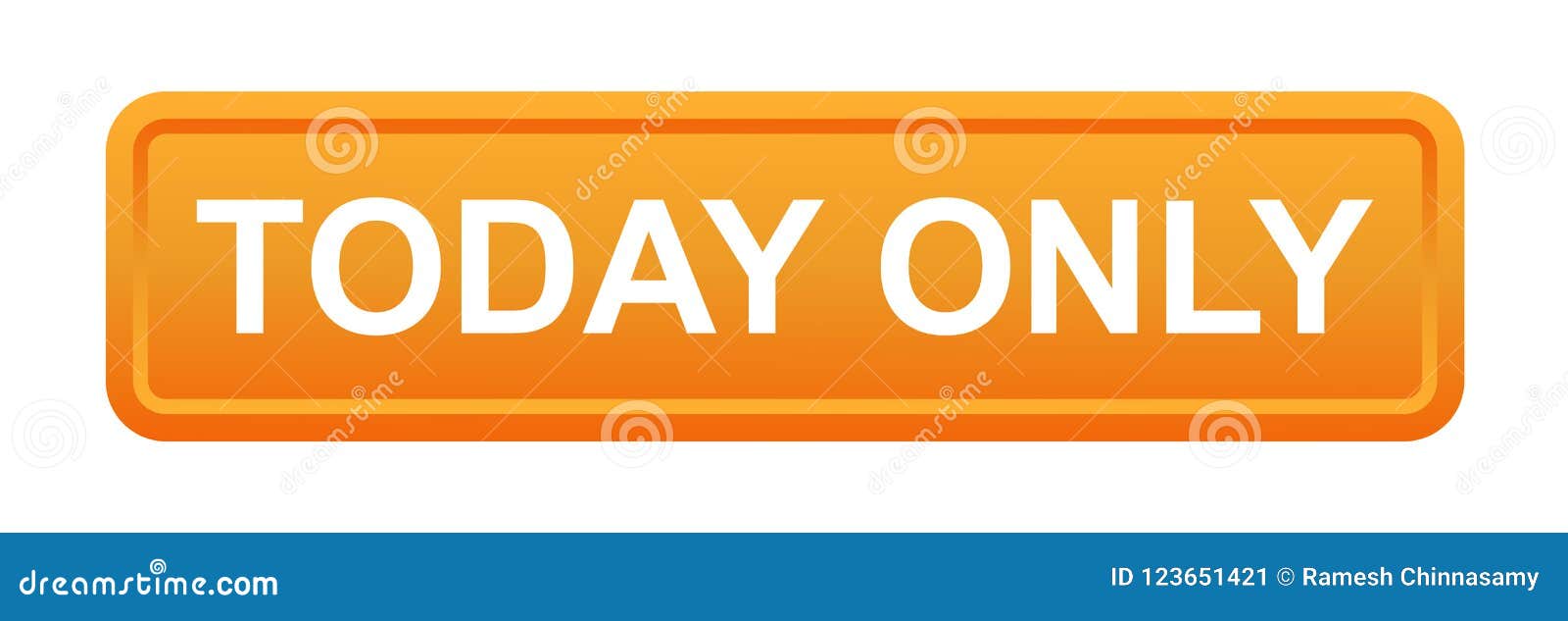 Today only button stock vector. Illustration of board - 123651421