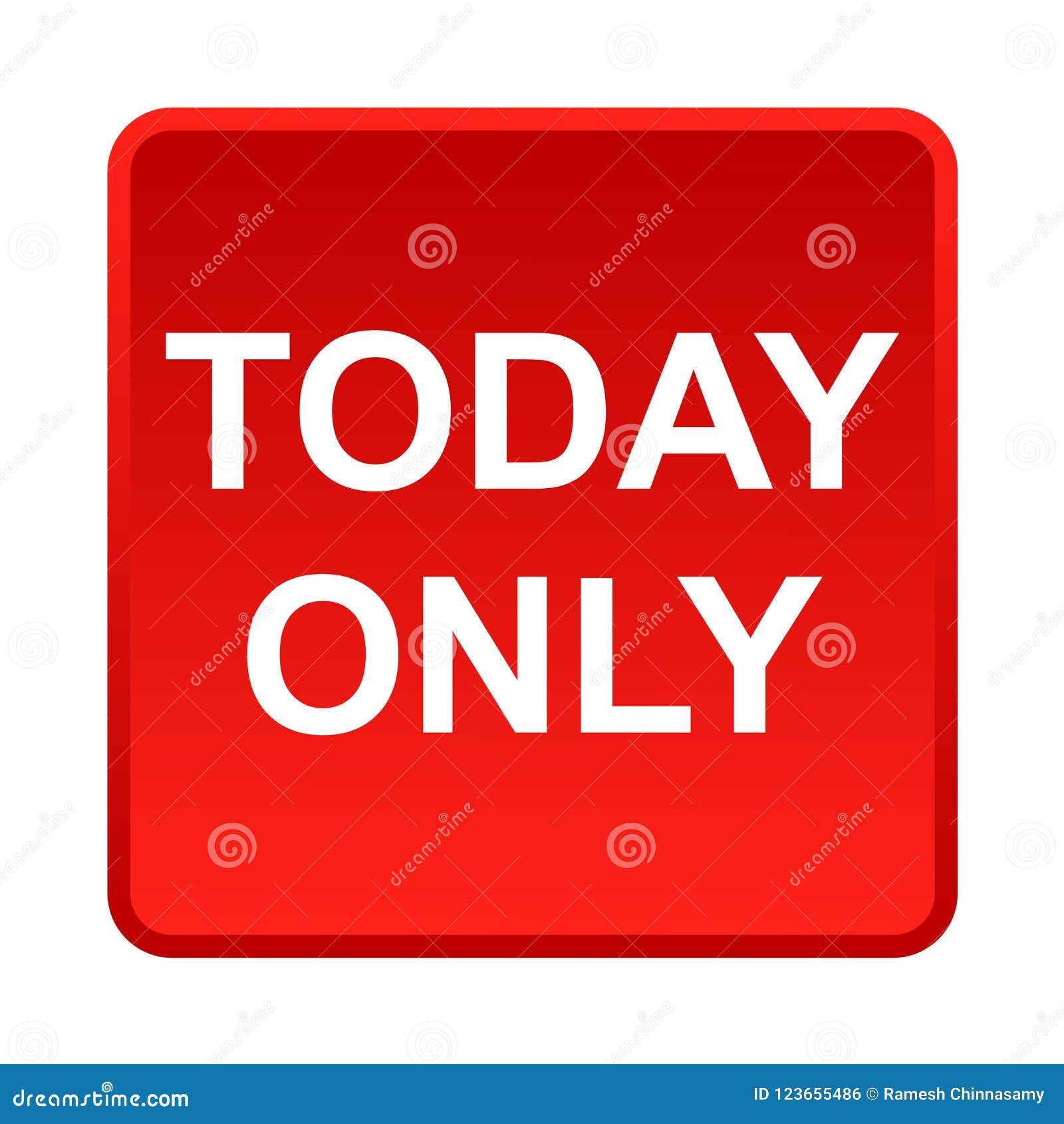 Today only button stock vector. Illustration of badge - 123655486