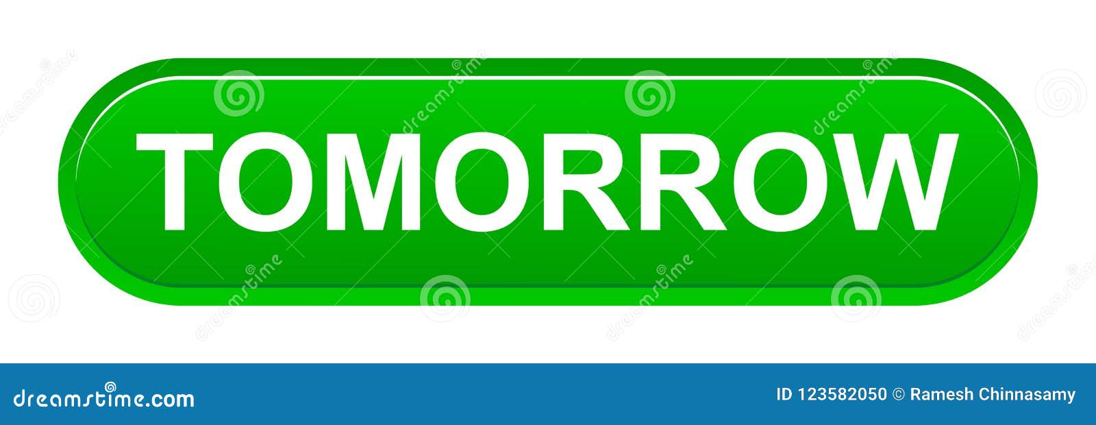 Tomorrow button stock vector. Illustration of clip, icon - 123582050