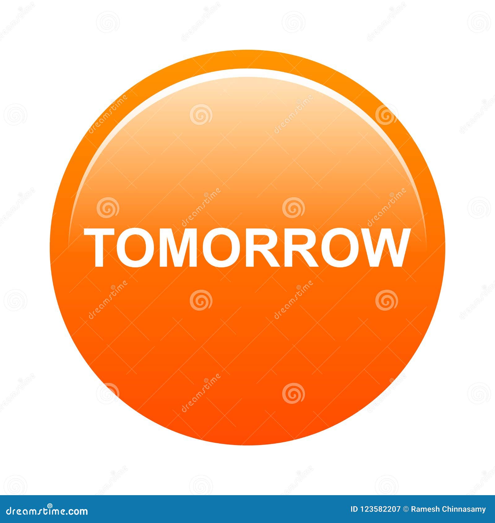 Tomorrow button stock vector. Illustration of logos - 123582207