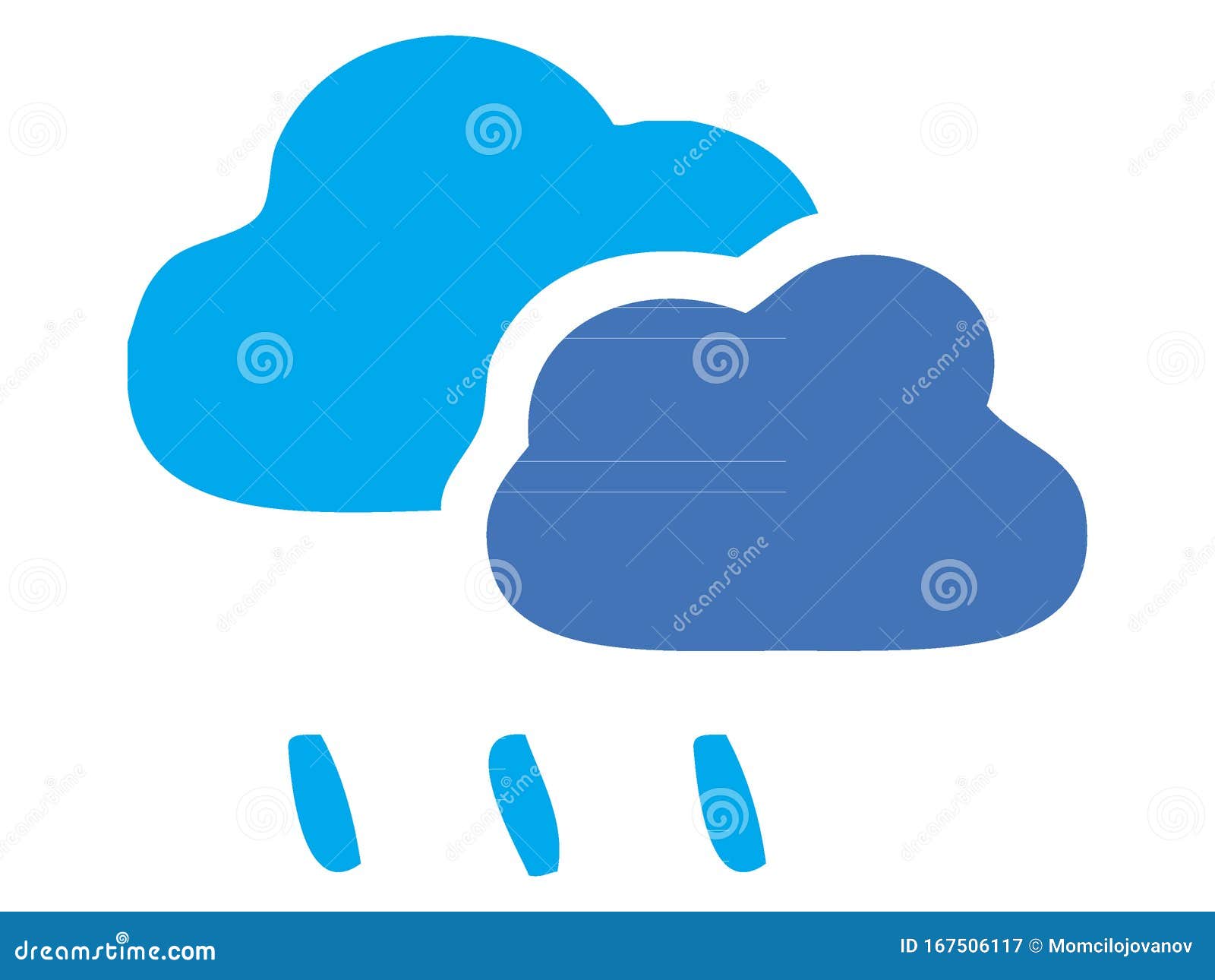 Weather Forecast App Icon for Showers Stock Vector - Illustration of ...