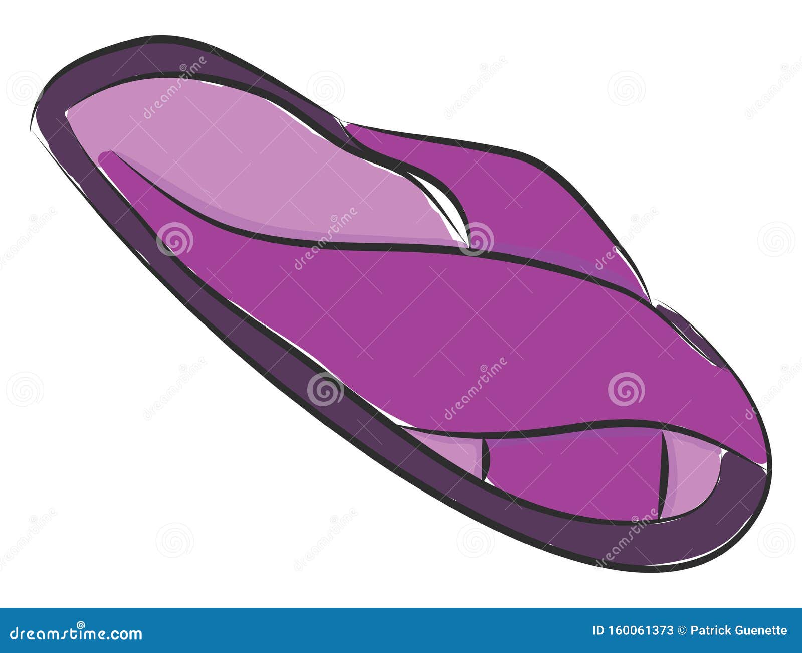 Simple Vector Illustration of a Purple Slipper Stock Vector ...