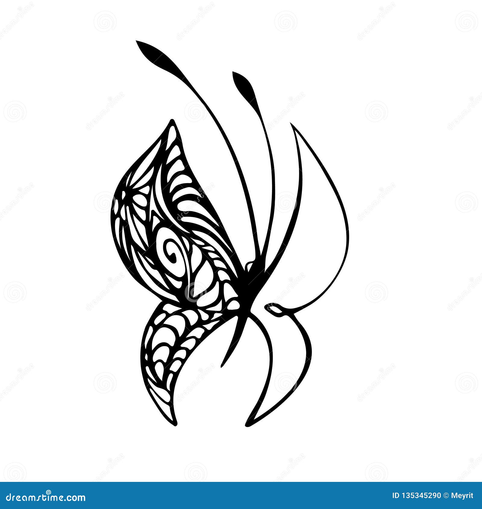 Simple Vector Image of Butterfly. Stock Illustration - Illustration of ...