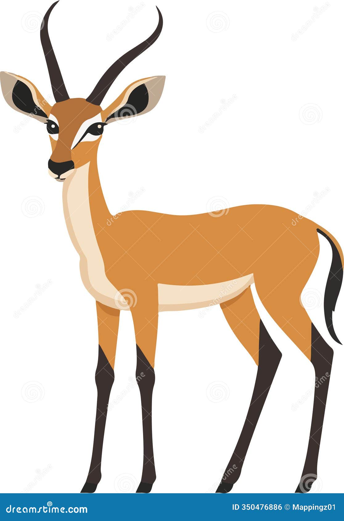 Simple Vector Impala Clipart Stock Vector - Illustration of clipart ...