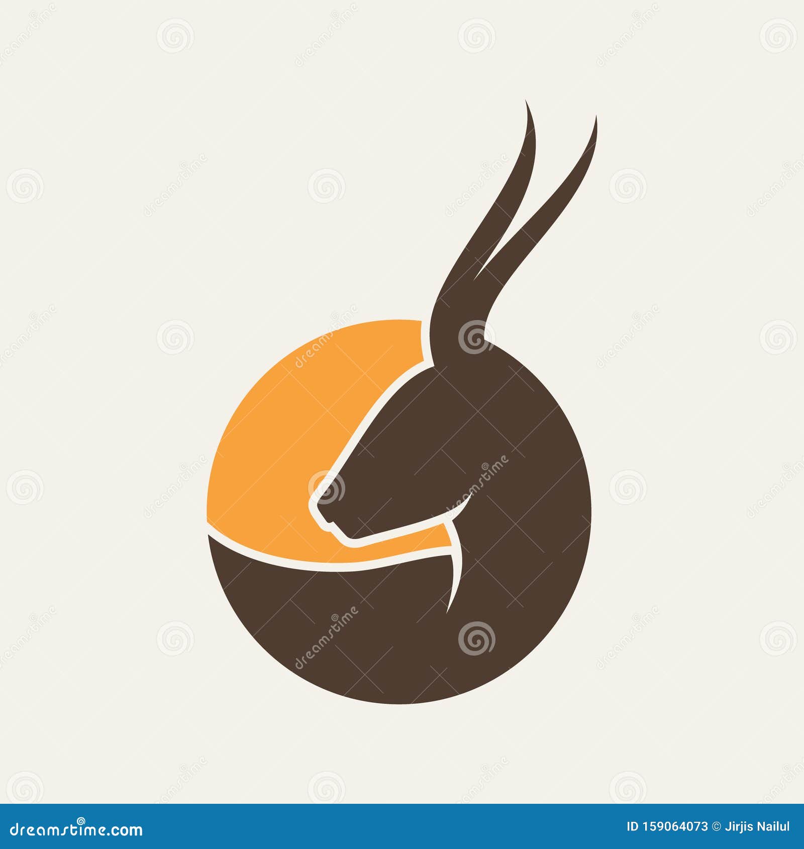 Simple Vector Impala Symbol Icon on the Pink Background Stock Vector ...