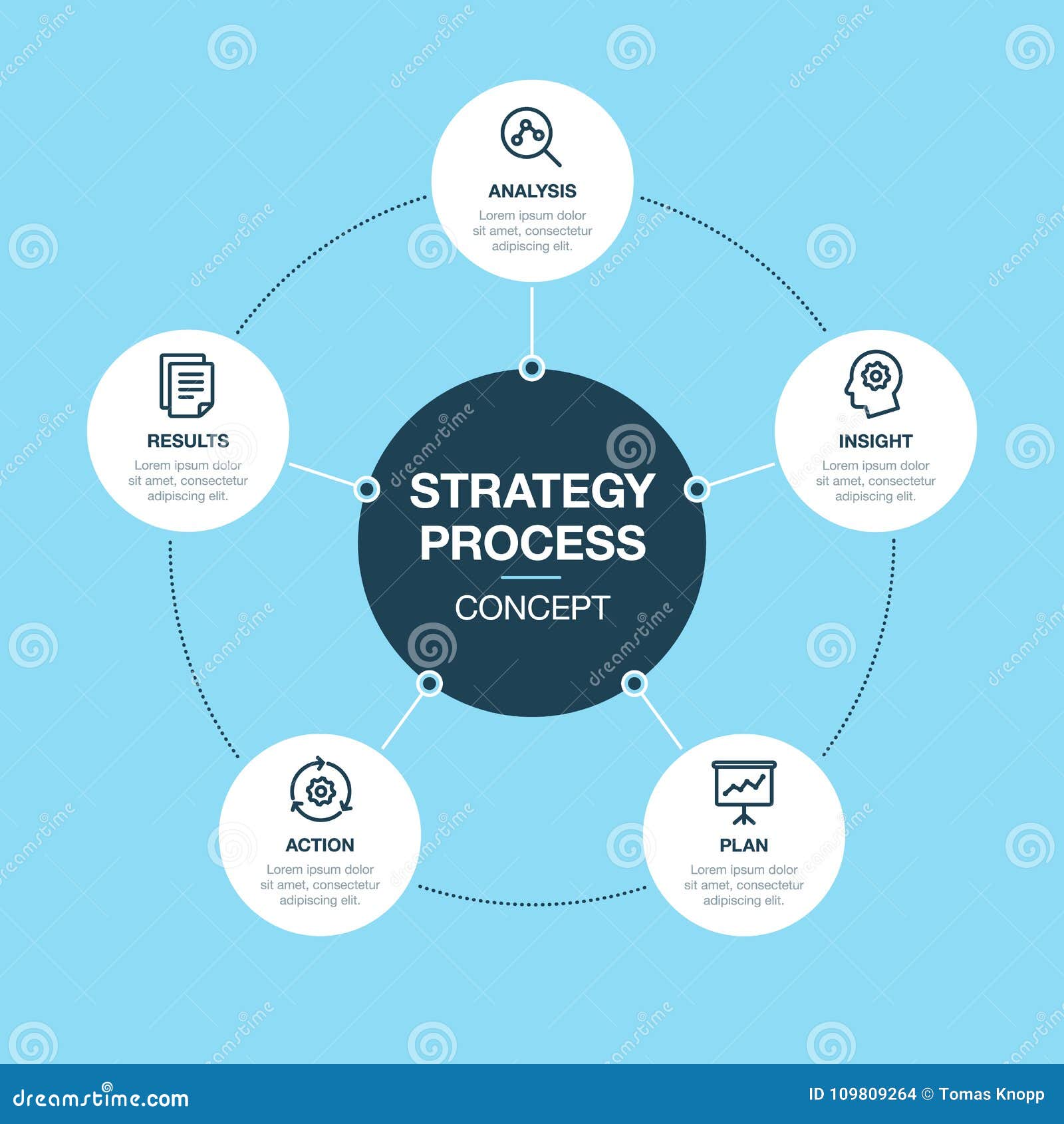 Simple Vector Infographic For Strategy Process Template Stock Photo ...
