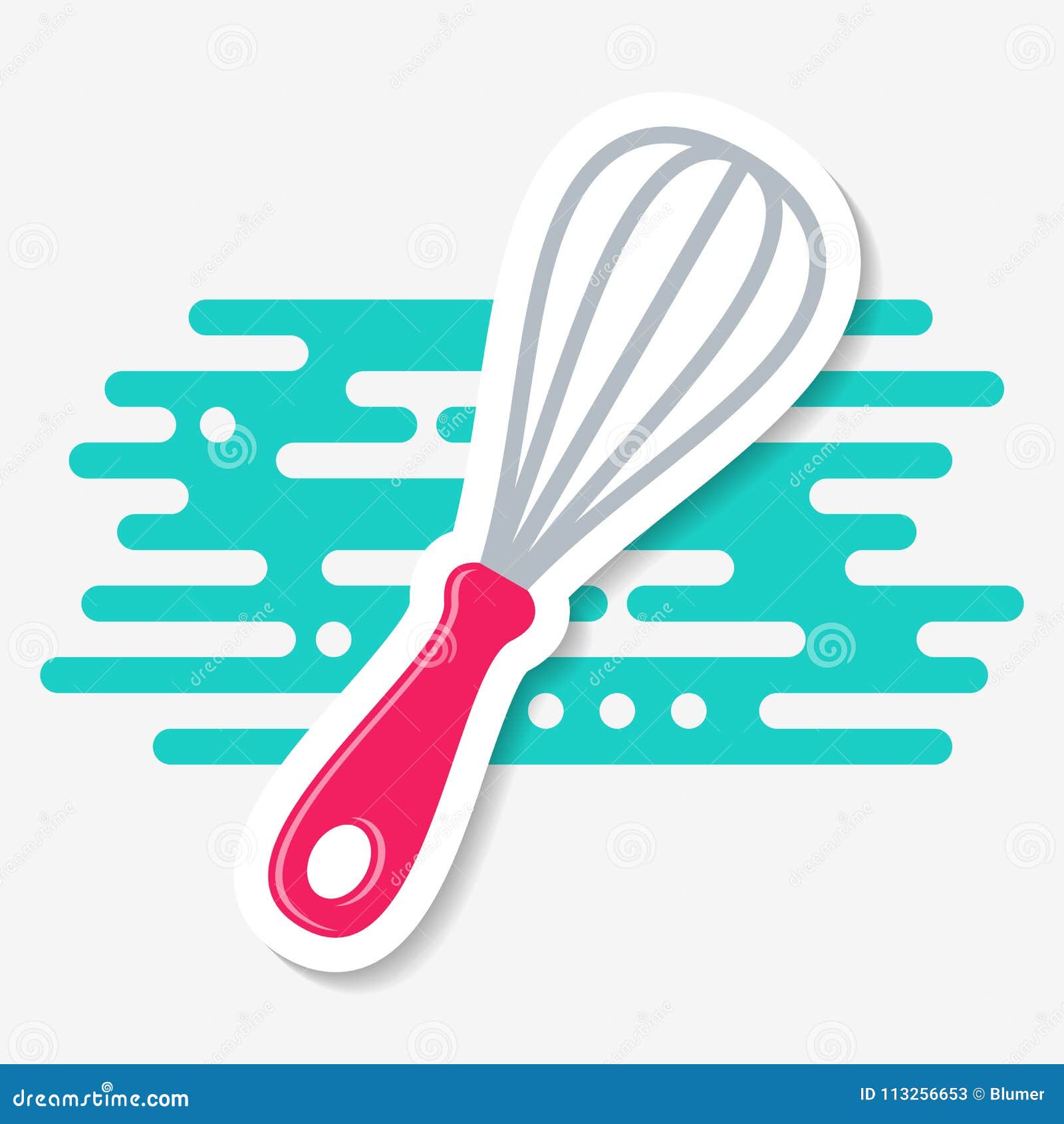 Simple Vector Kitchen Whisk Icon Label Stock Vector - Illustration of ...