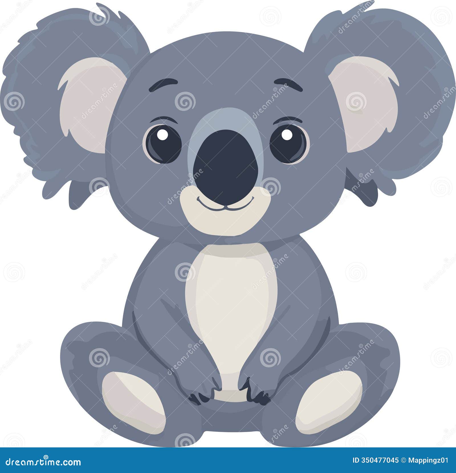 Simple Vector Koala Clipart Stock Vector - Illustration of designs ...