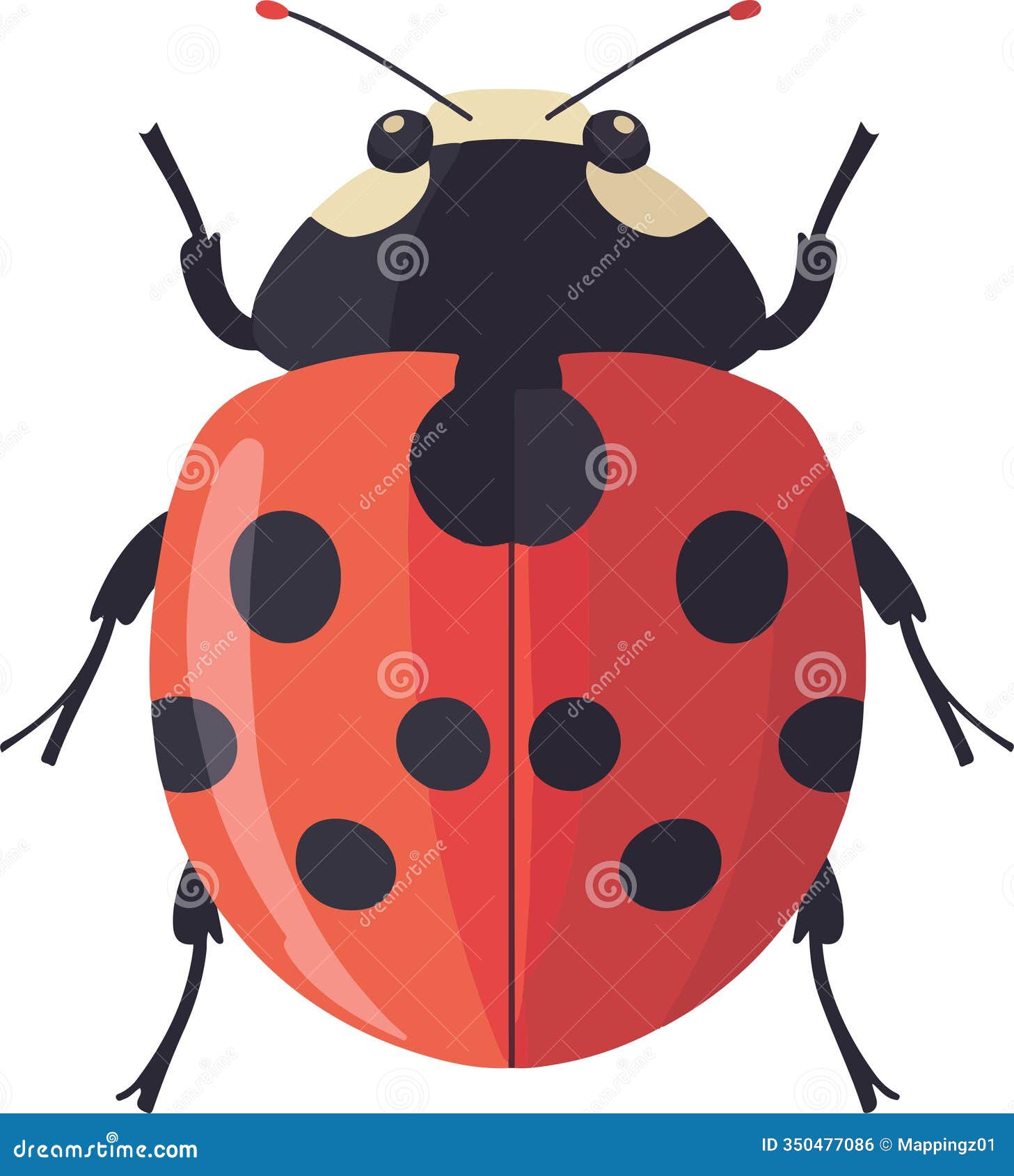 Simple Vector Ladybug Clipart Stock Vector - Illustration of ...