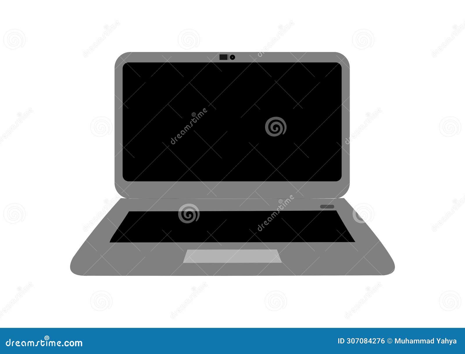 Simple Vector with Laptop Object Stock Vector - Illustration of ...