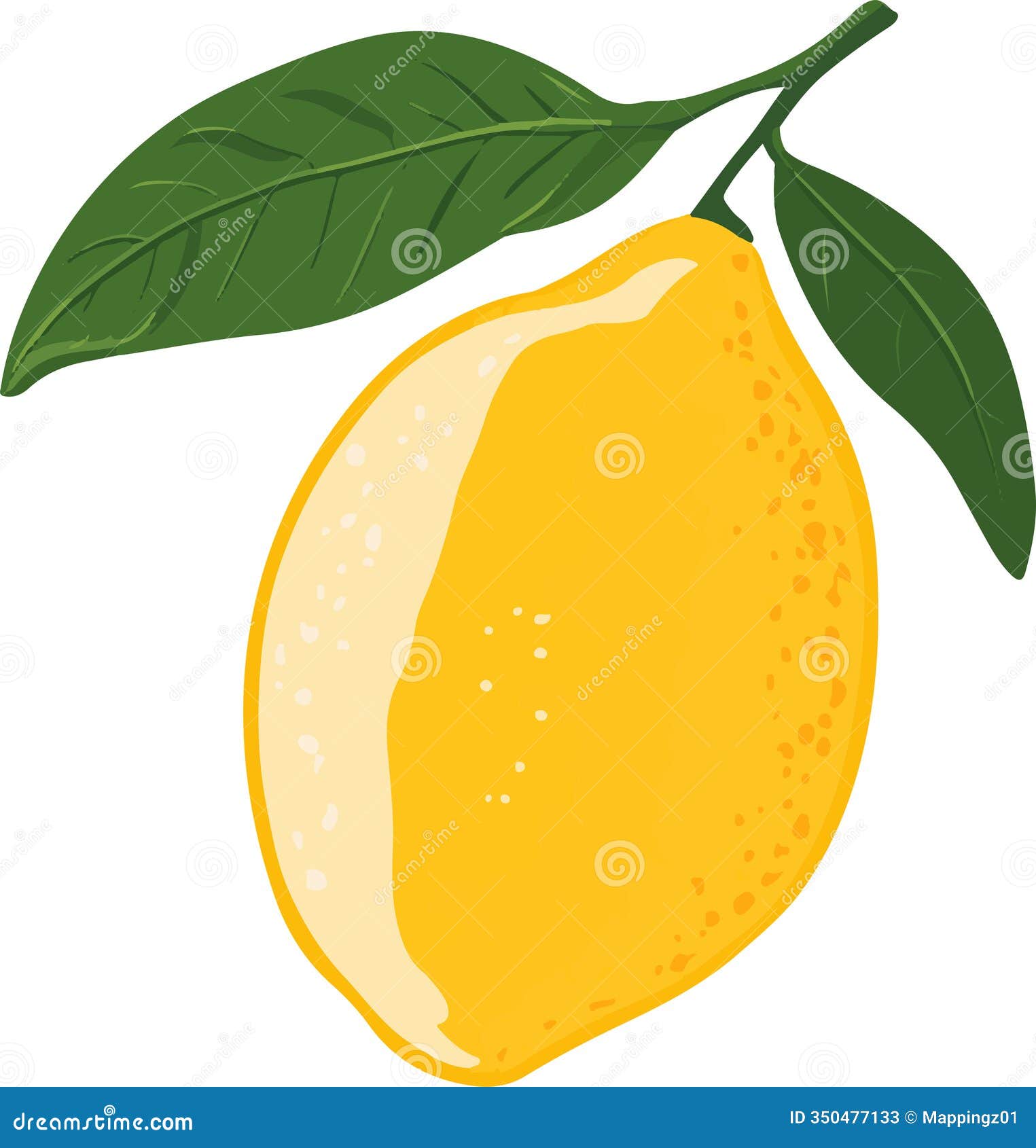 Lemon Clipart Set. Hand Drawn Watercolor Illustration | CartoonDealer ...