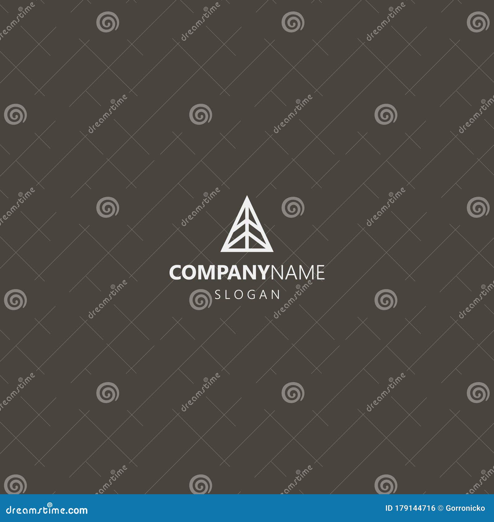 Simple Vector Line Art Geometric Outline Iconic Logo of Triangular ...