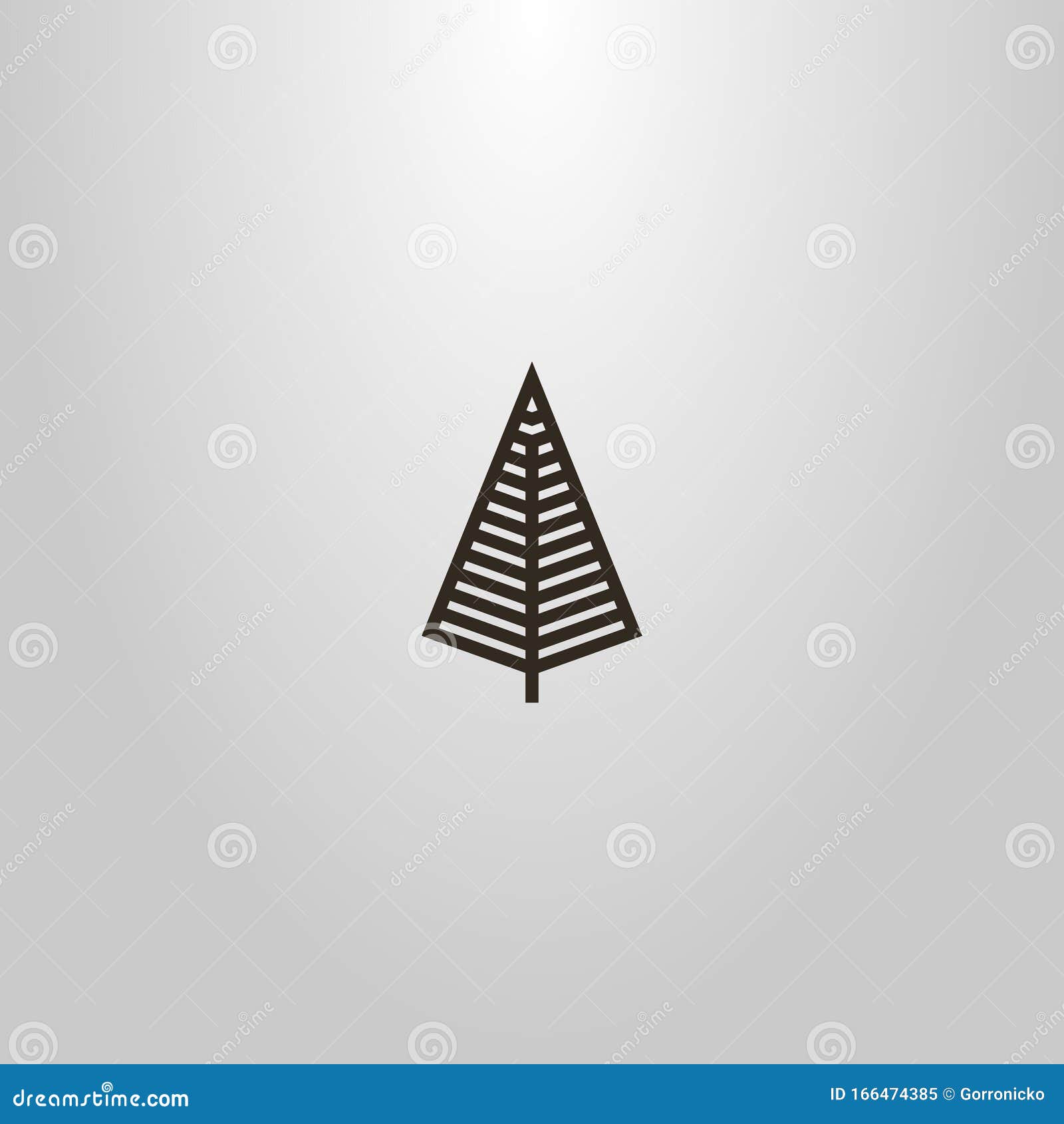 Simple Vector Line Art Geometric Sign of Diamond Tree Silhouette Stock ...