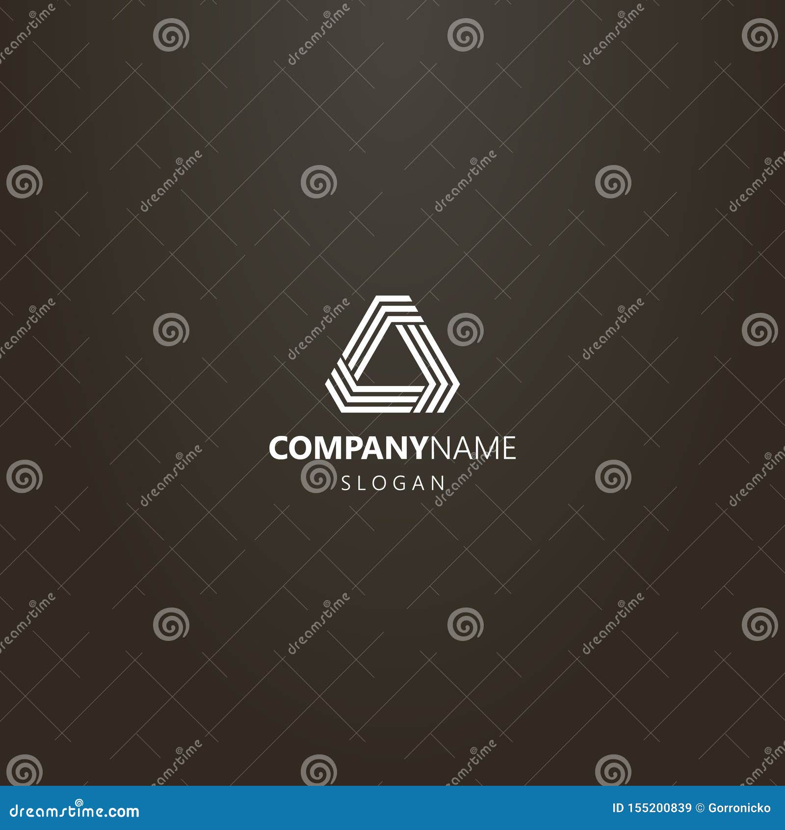 Simple Vector Line Art Logo Modern Futuristic Triangular Structure Of ...
