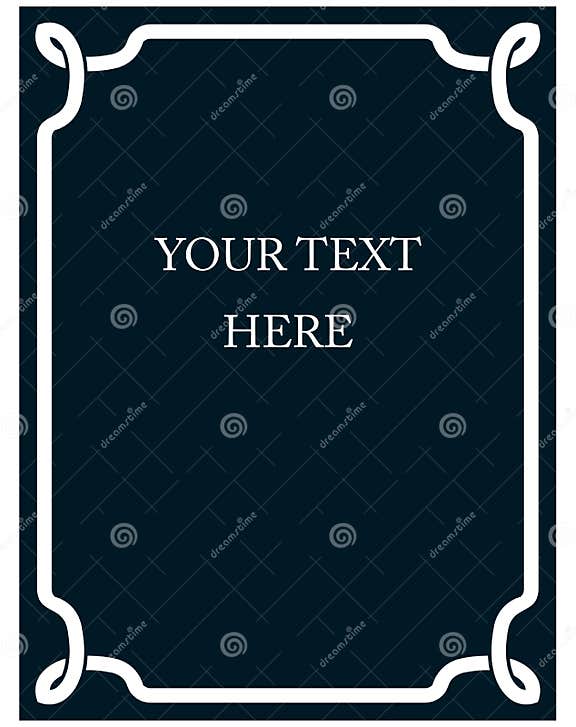 Simple Vector Line Border Frame Isolated Illustration Stock Vector ...