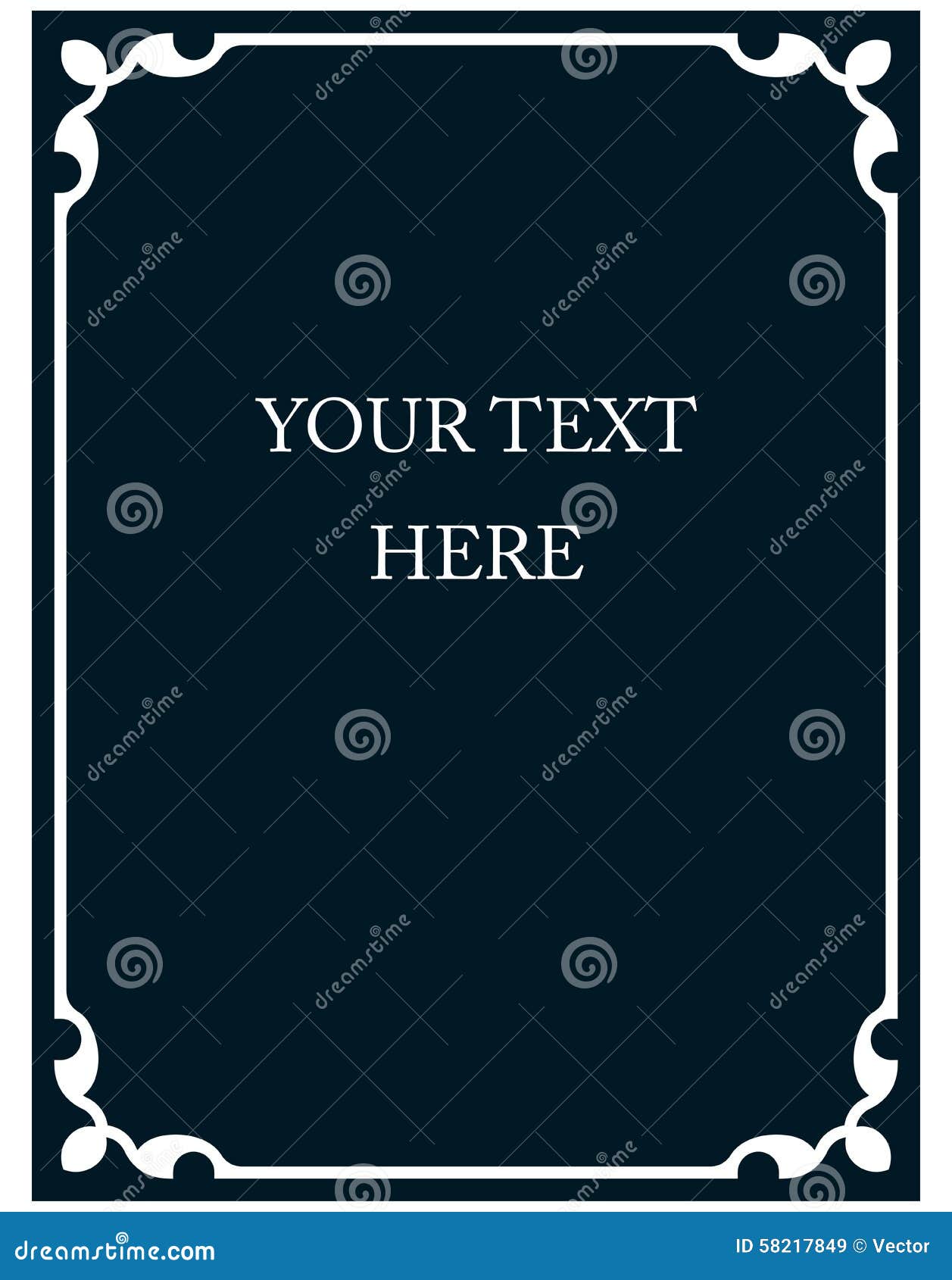 Simple Vector Line Border Frame Isolated Illustration Stock Vector ...