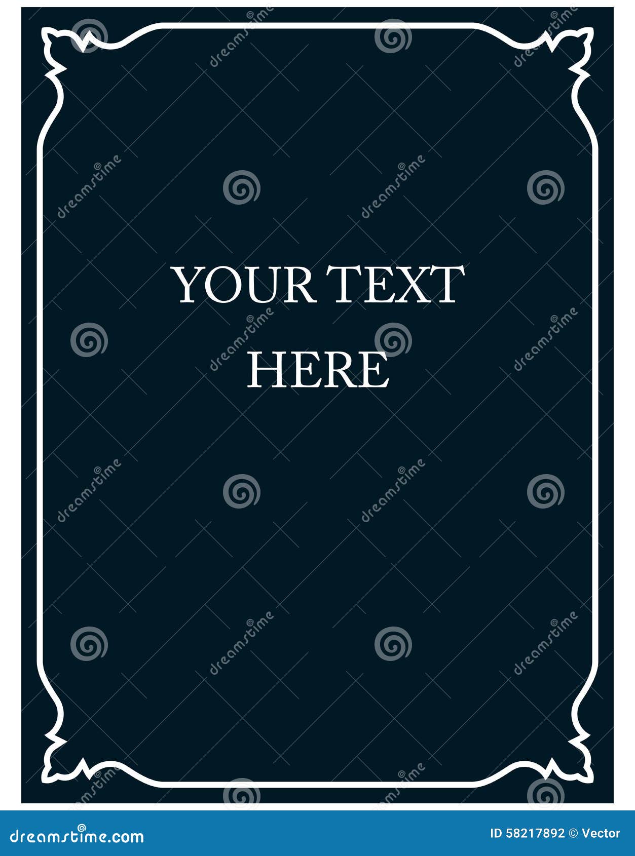Simple Vector Line Border Frame Isolated Illustration Stock Vector ...