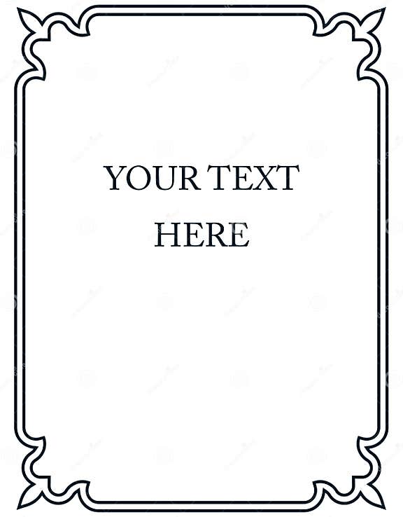 Simple Vector Line Border Frame Isolated Illustration Stock Vector ...