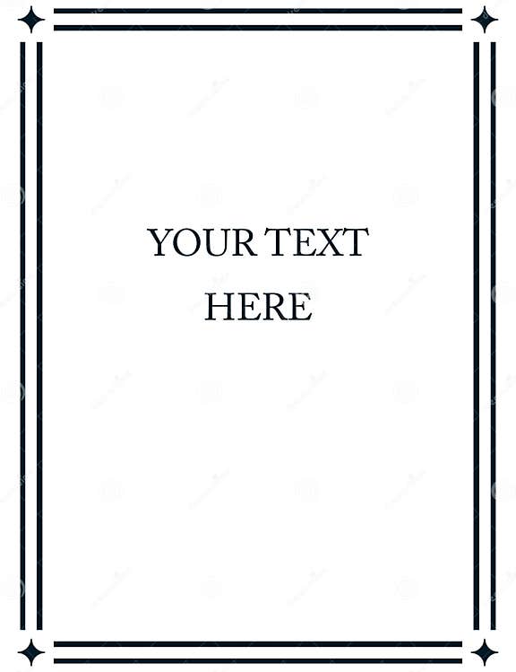 Simple Vector Line Border Frame Isolated Illustration Stock Vector ...