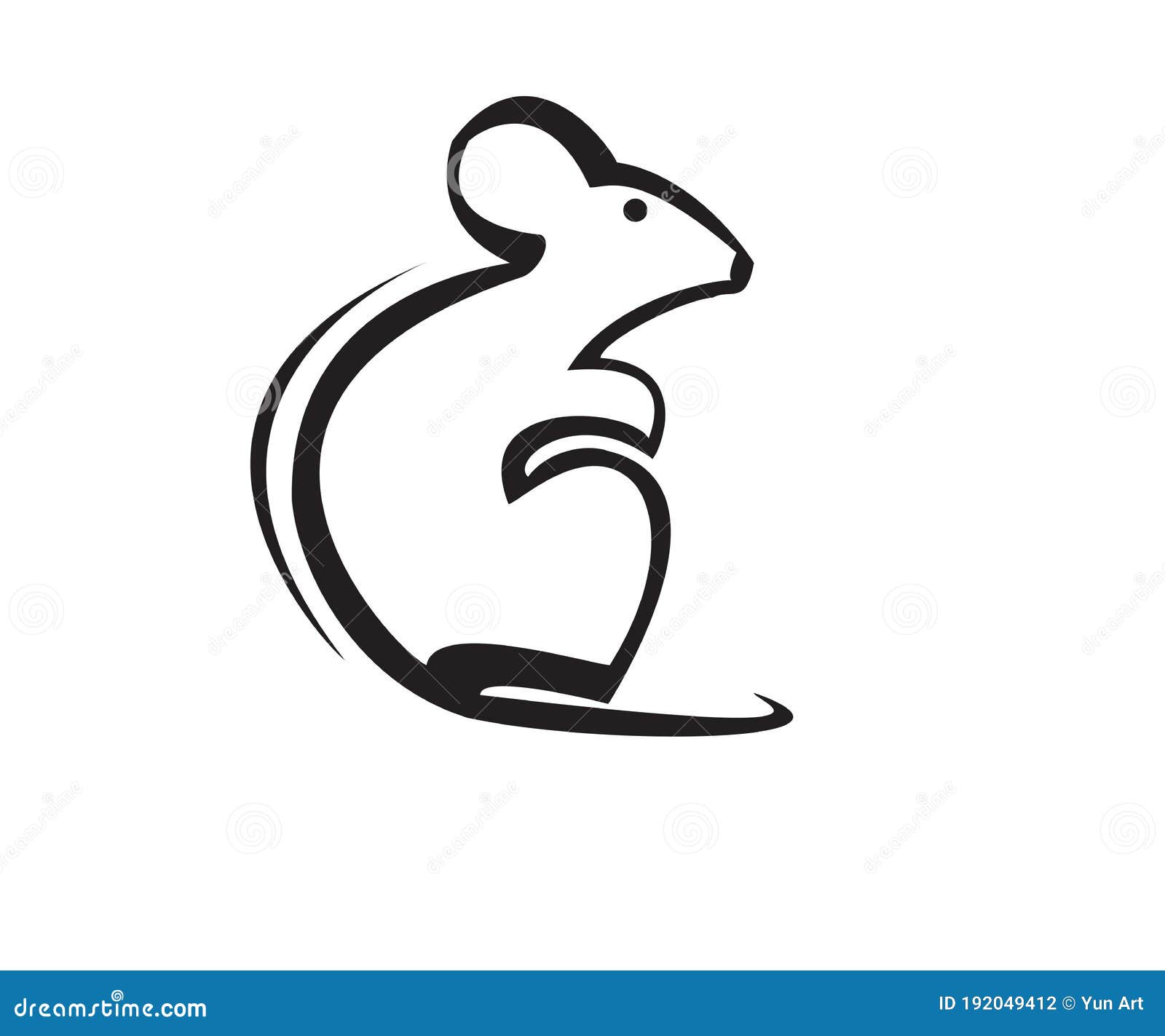 Simple Vector Logo Design Mouse Stock Vector - Illustration of disease ...