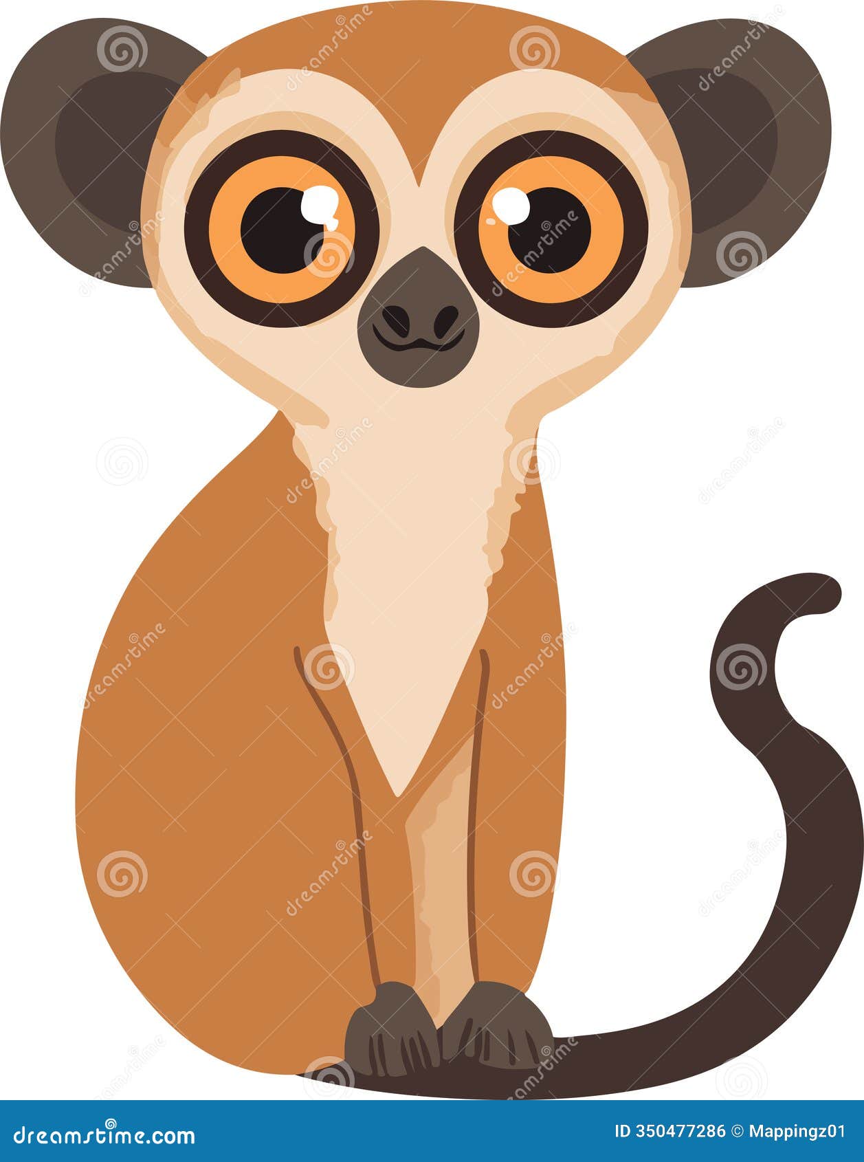 Simple Vector Loris Clipart Ilustración del Vector - Ilustración de ...