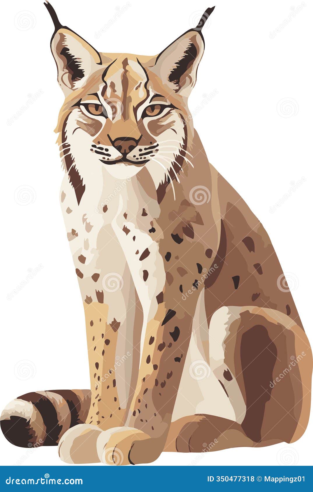 Simple vector lynx clipart stock vector. Illustration of digital ...