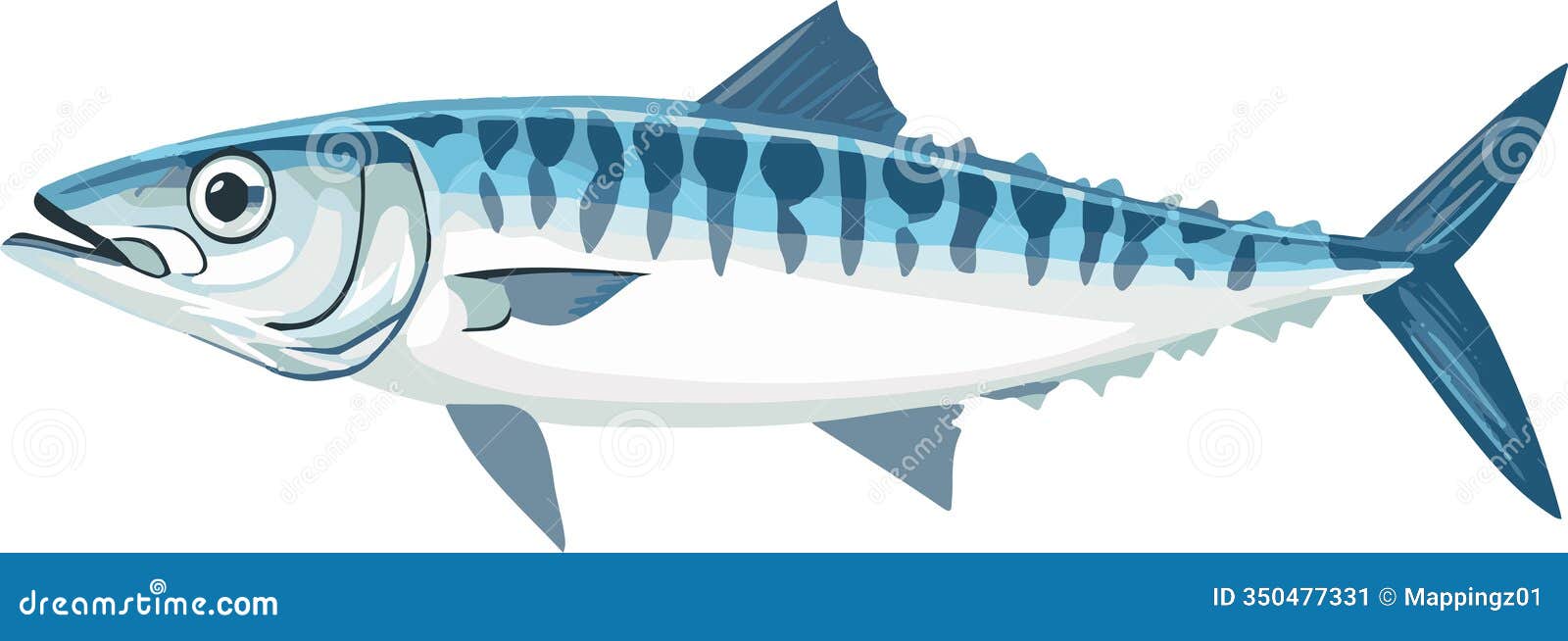 Simple Vector Mackerel Clipart Stock Vector - Illustration of abstract ...