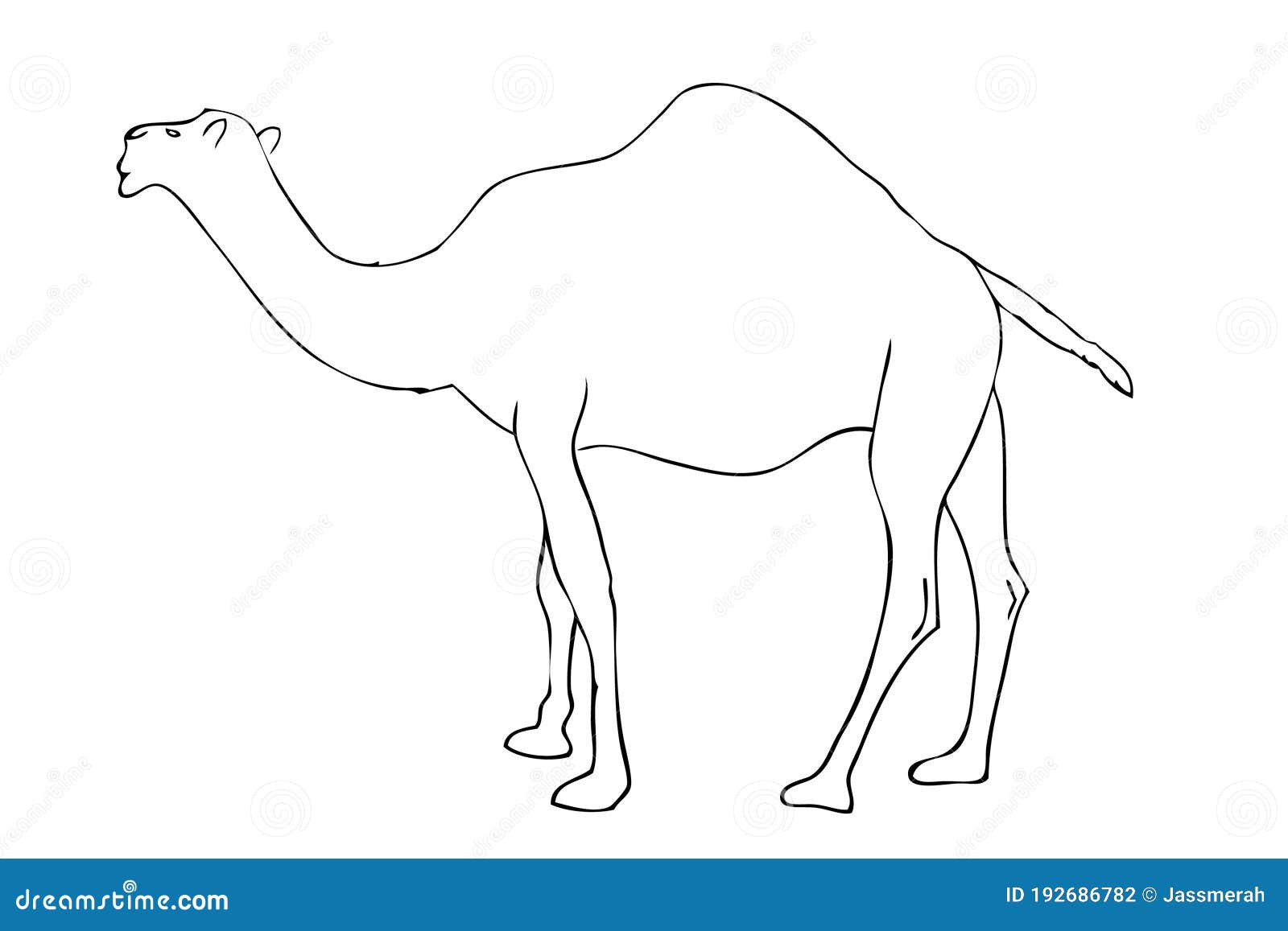 Simple Vector Manual Hand Draw Outline Sketch, Camel | CartoonDealer ...