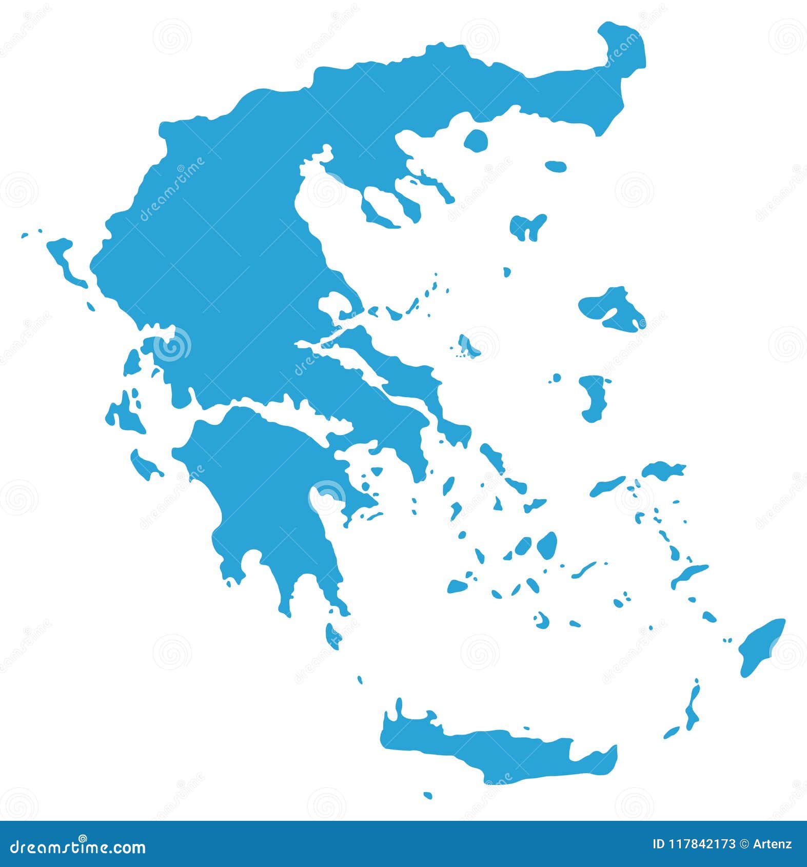 Simple Vector Map of Greece Stock Vector - Illustration of union ...