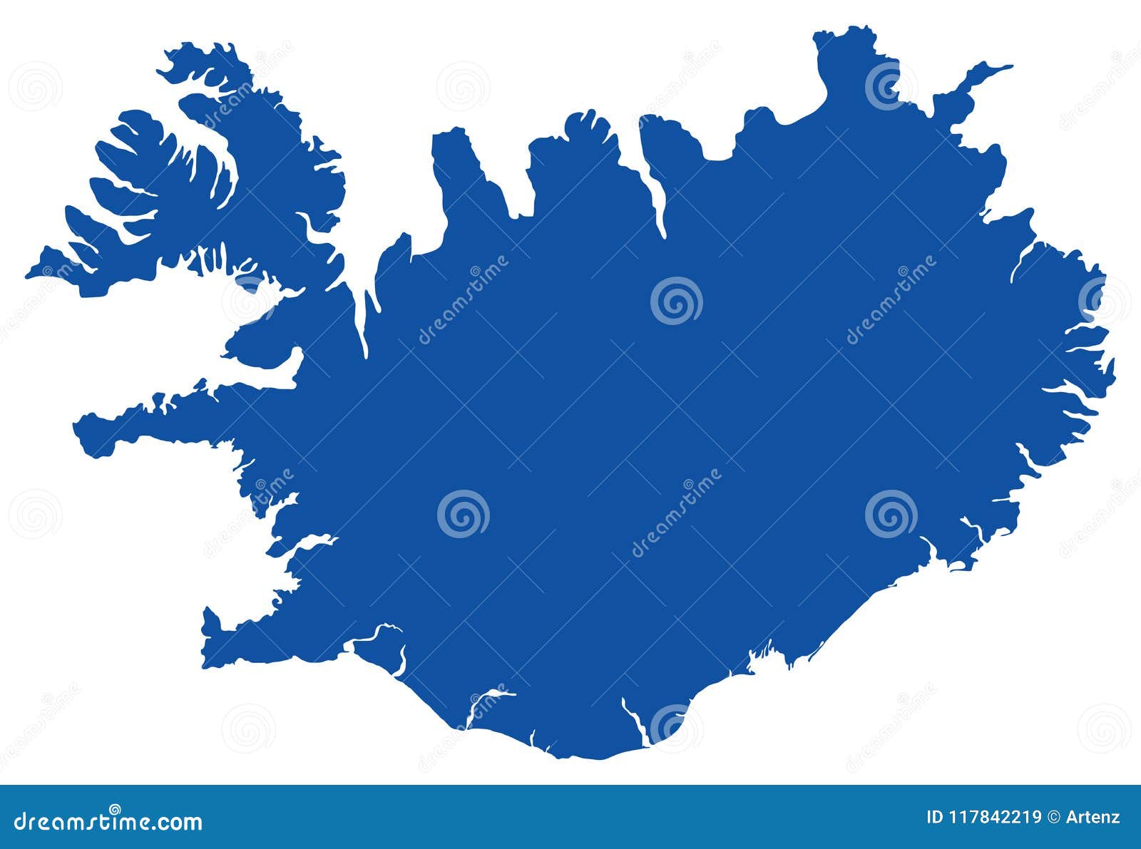 Simple Vector Map of Iceland Stock Vector - Illustration of europe ...