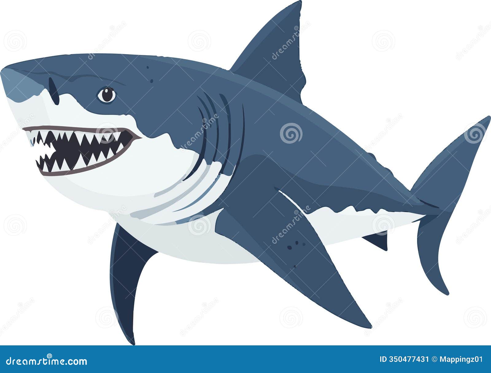 Simple Vector Megalodon Clipart Stock Vector - Illustration of creative ...