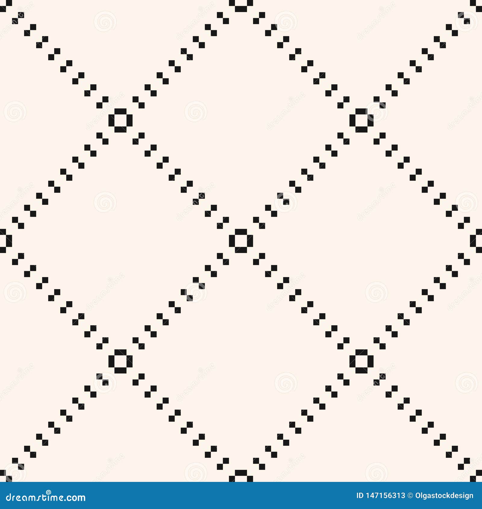 Simple Vector Minimalist Seamless Pattern with Tiny Squares in Diagonal ...