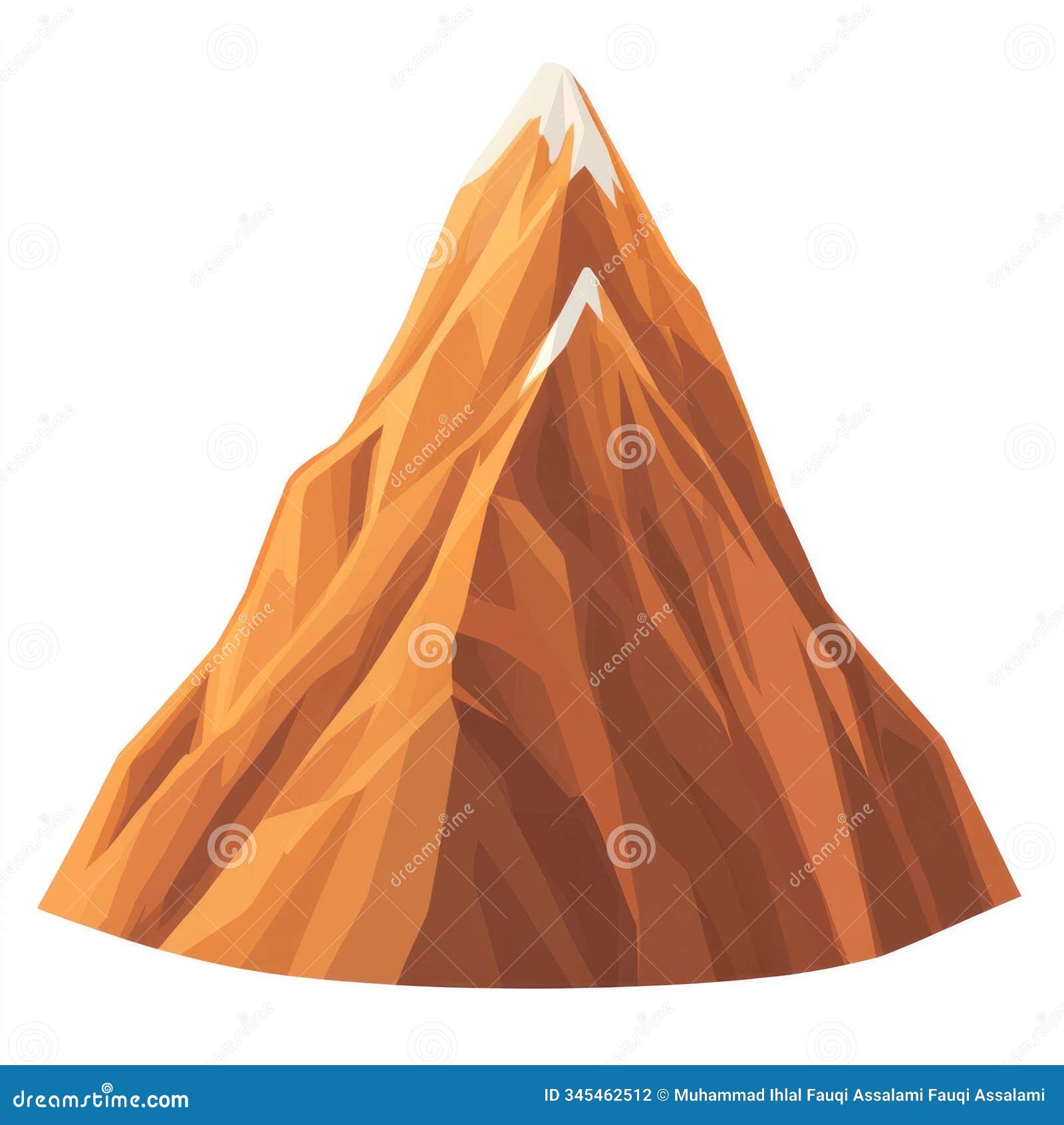 A Simple Vector of a Mountain Peak with Flat Design Stock Illustration ...