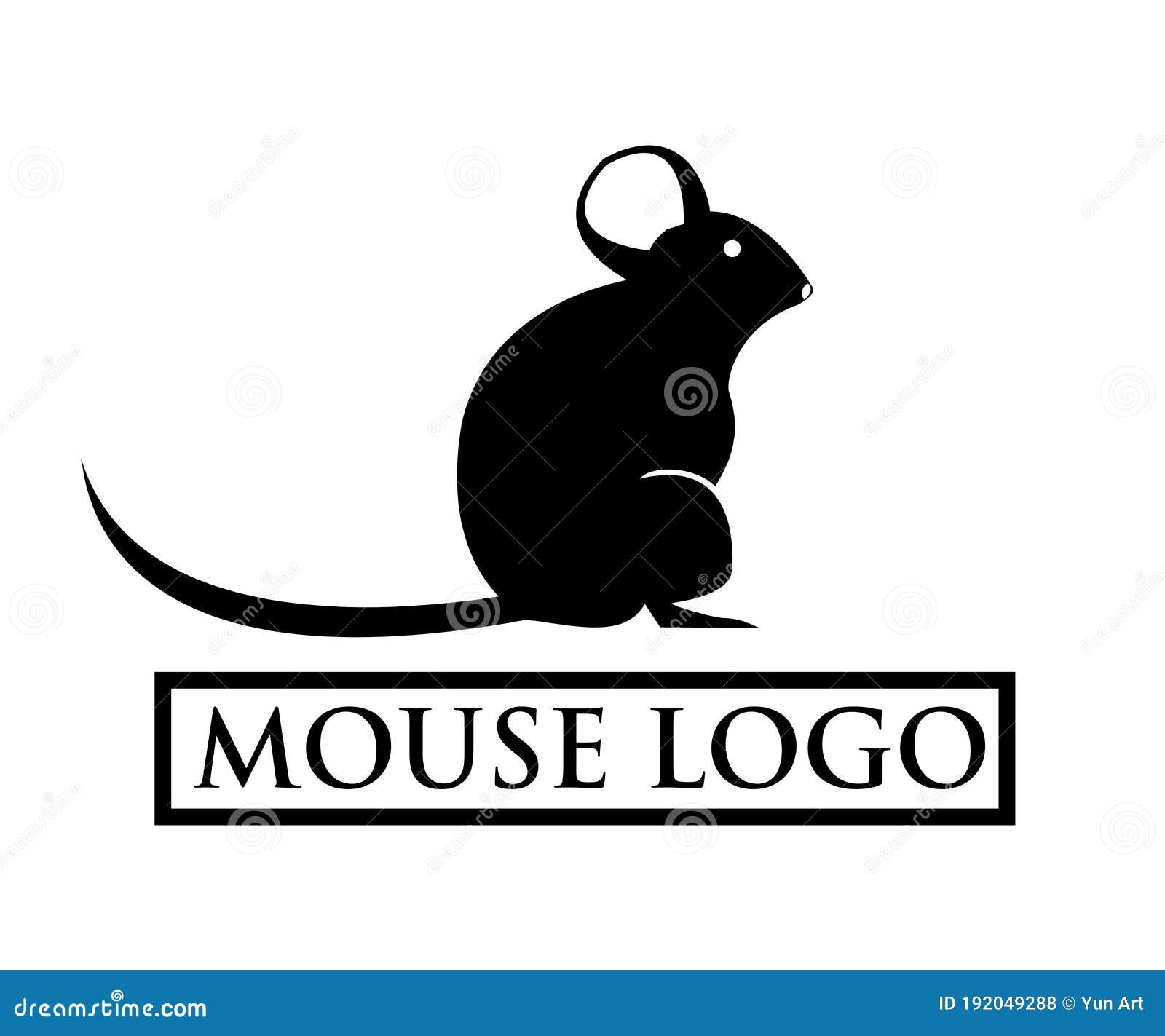 Simple Vector Mouse Design Logo Stock Vector - Illustration of ...