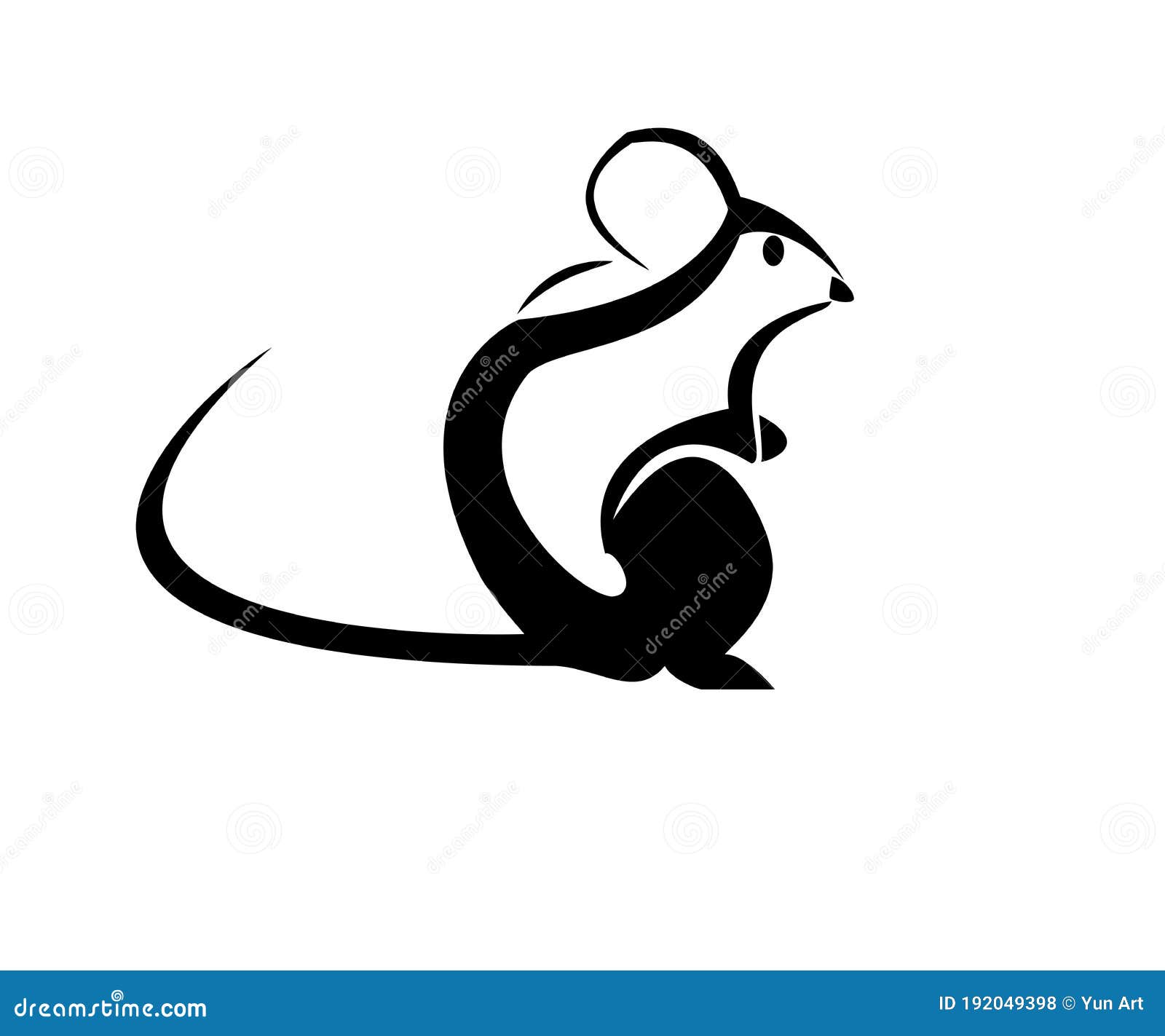 Simple Vector Mouse Design Logo Stock Vector - Illustration of mammal ...