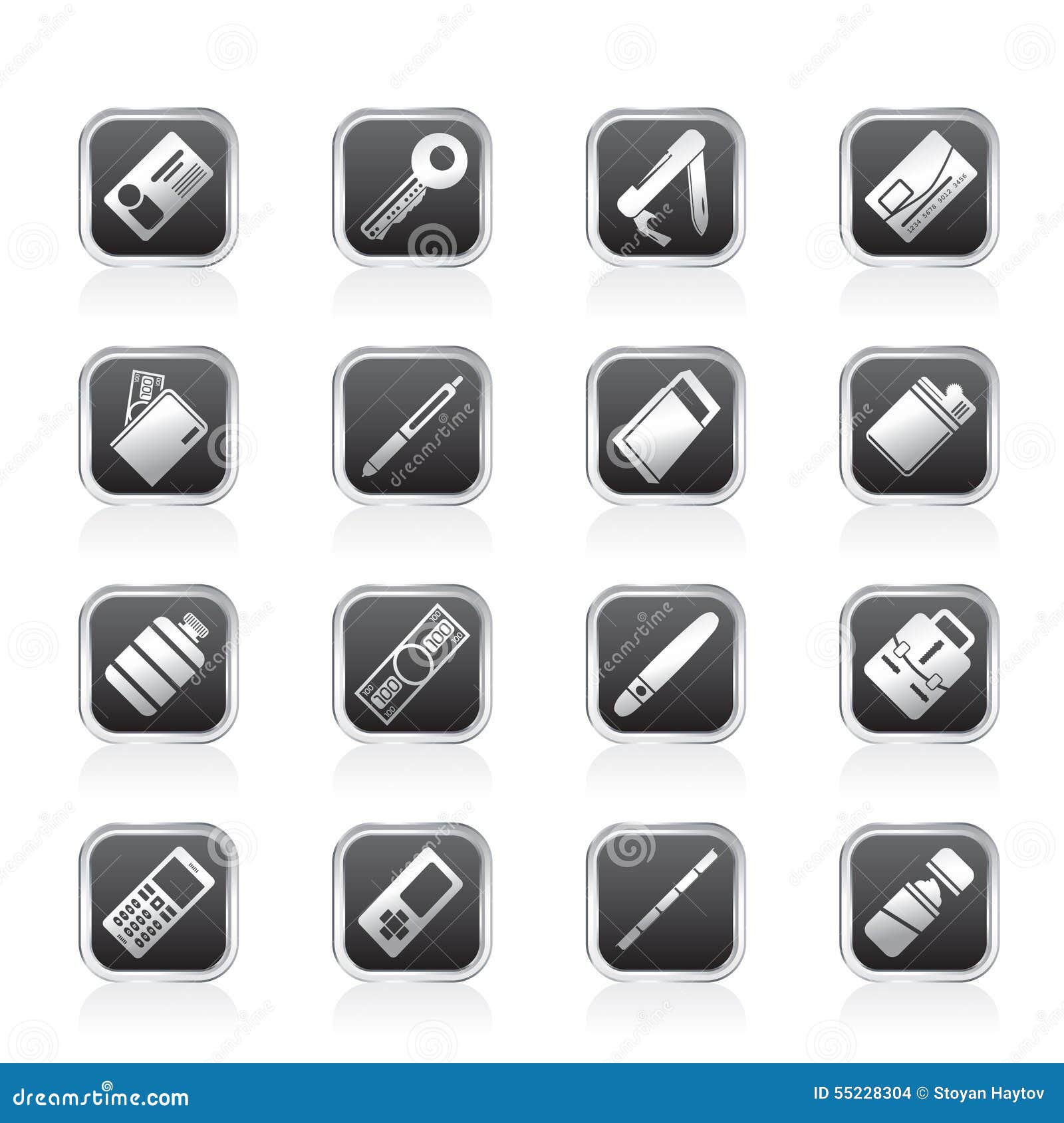Simple Vector Object Icons stock vector. Illustration of match - 55228304