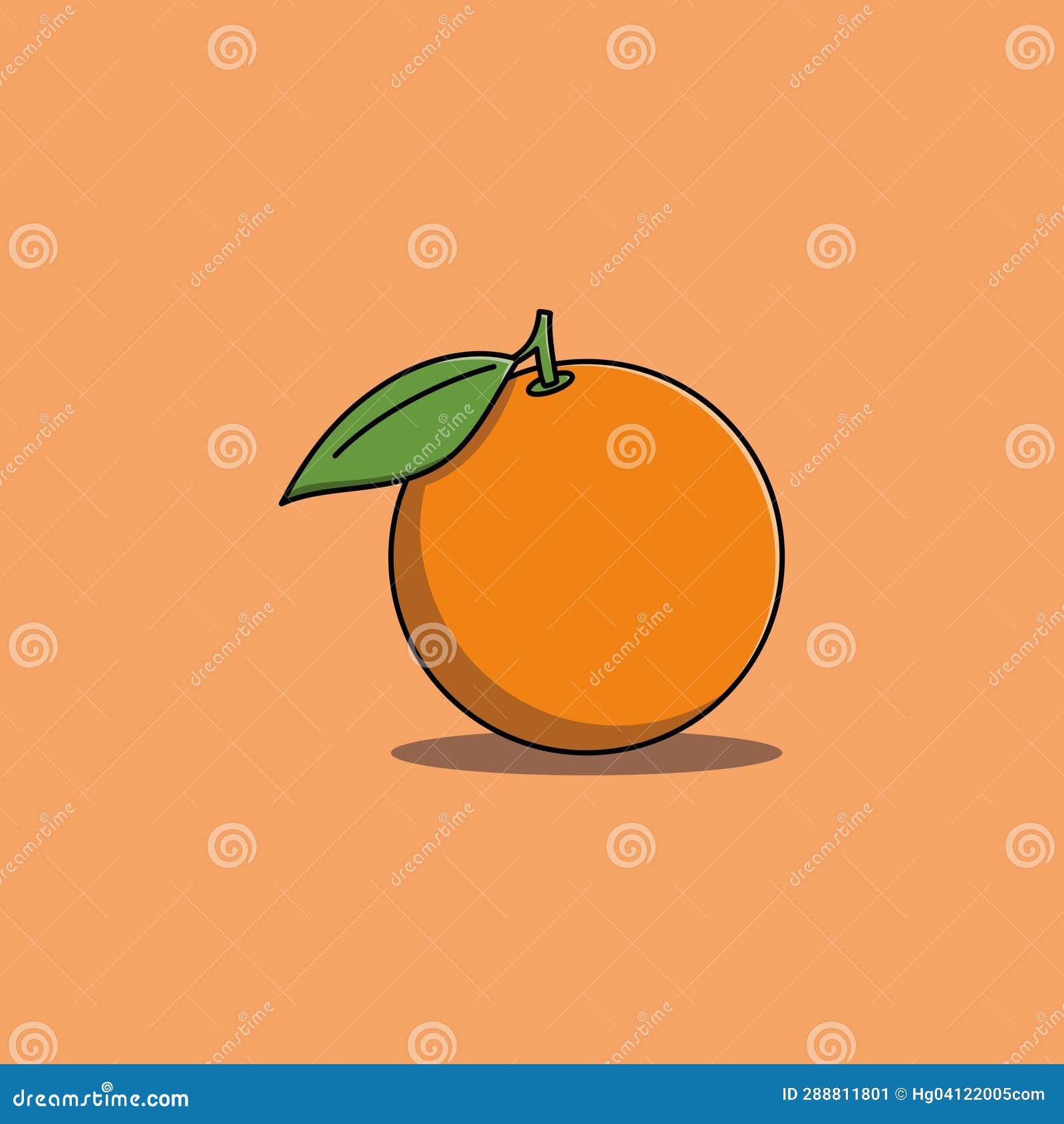 A simple of a orange fruit stock illustration. Illustration of diagram ...