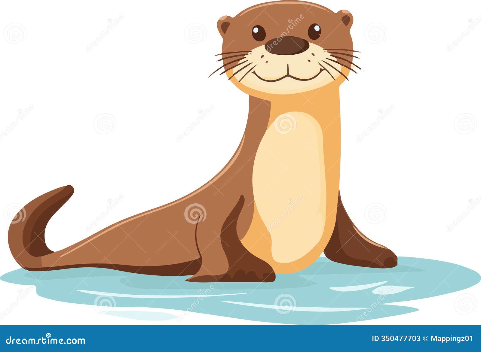 Simple Vector Otter River Clipart Stock Vector - Illustration of otter ...